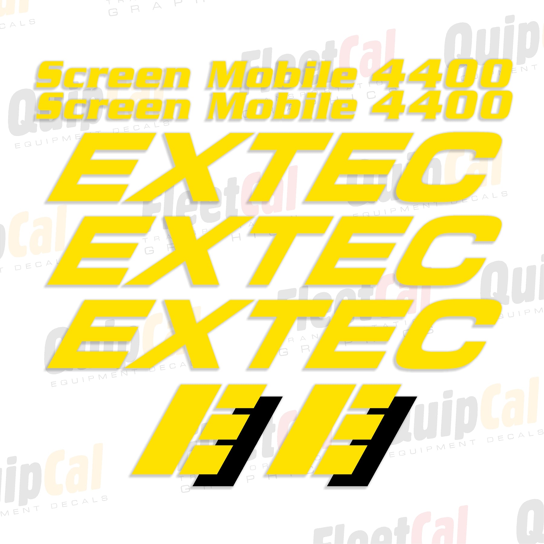 Extec 4400 Screen Mobile Marking Decal Set – Truck and Equipment Decals