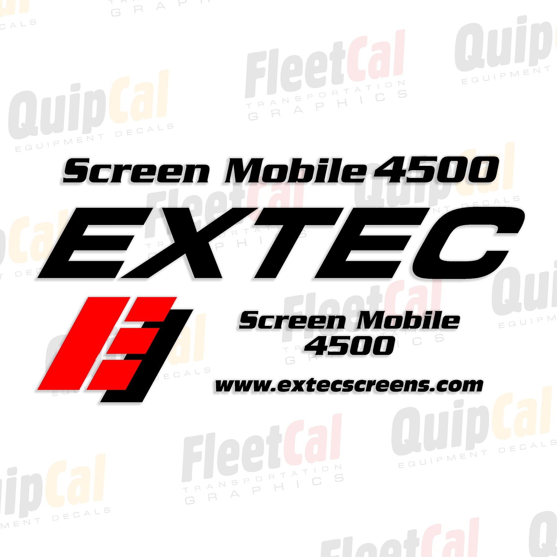 Extec 4500 Screen Mobile Marking Decal Set – Truck and Equipment Decals