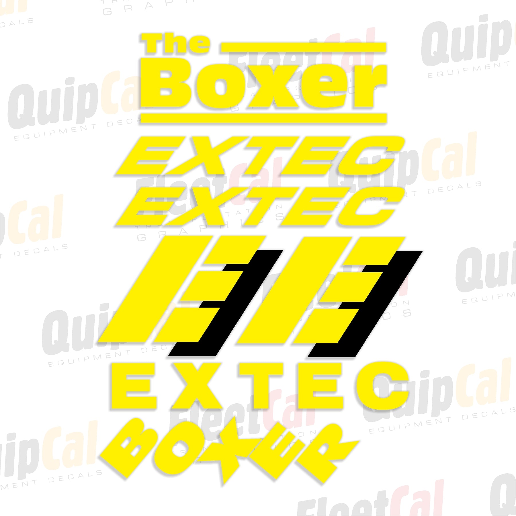 Extec Boxer Marking Decal Set – Truck and Equipment Decals
