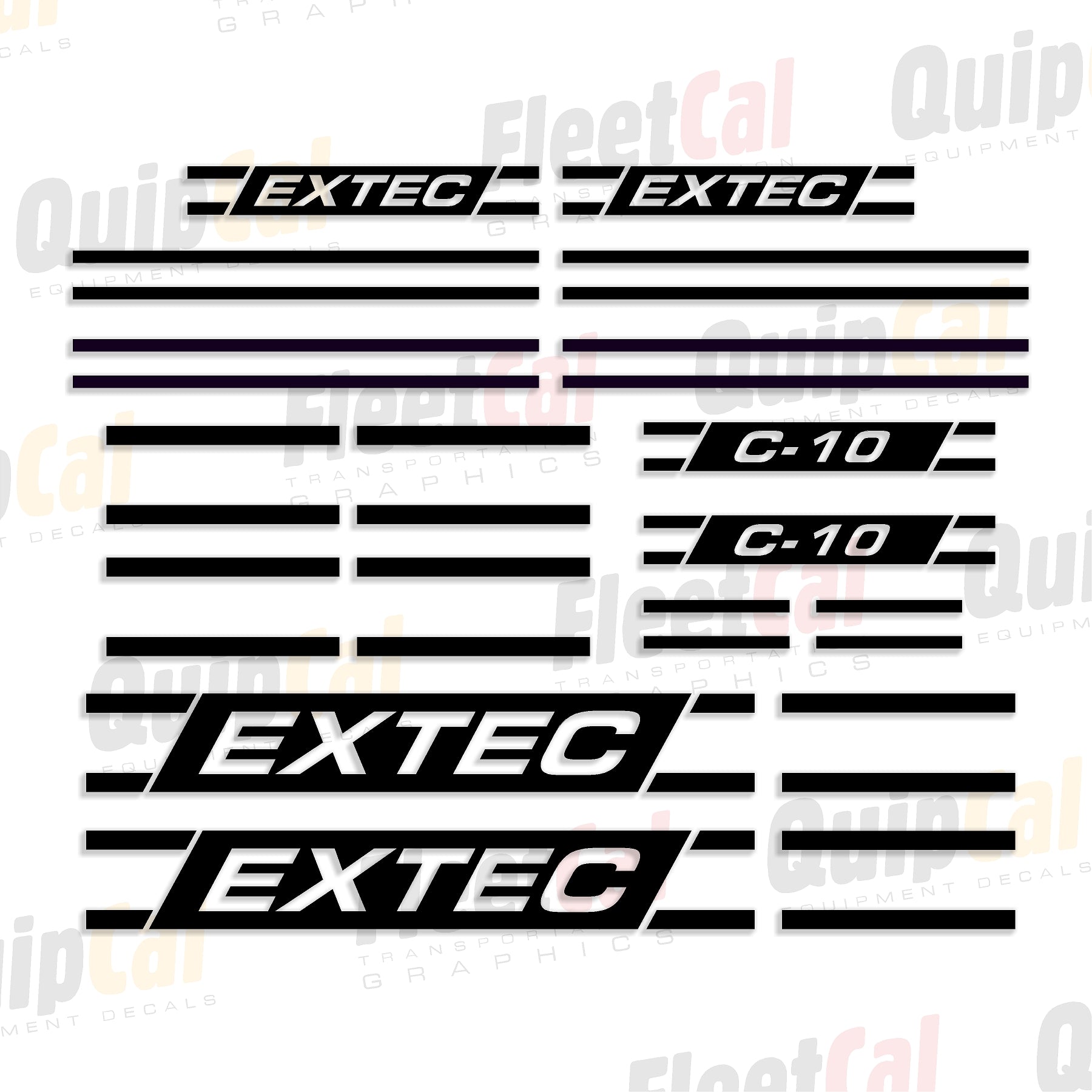 Extec C-10 Crawler Crusher Marking Decal Set – Truck and Equipment Decals