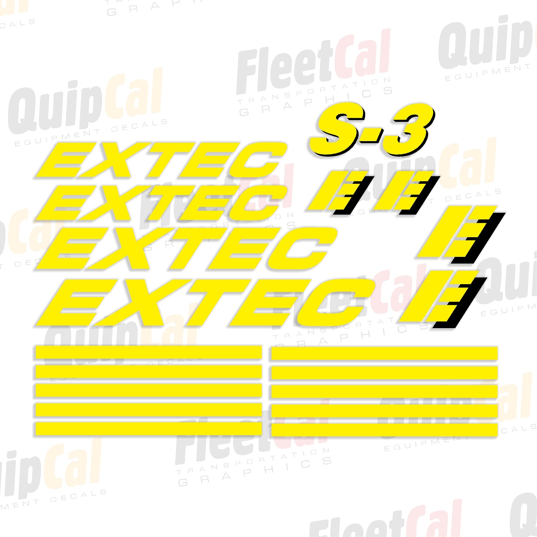 Extec S-3 Mobile Screen Marking Decal Set – Truck and Equipment Decals