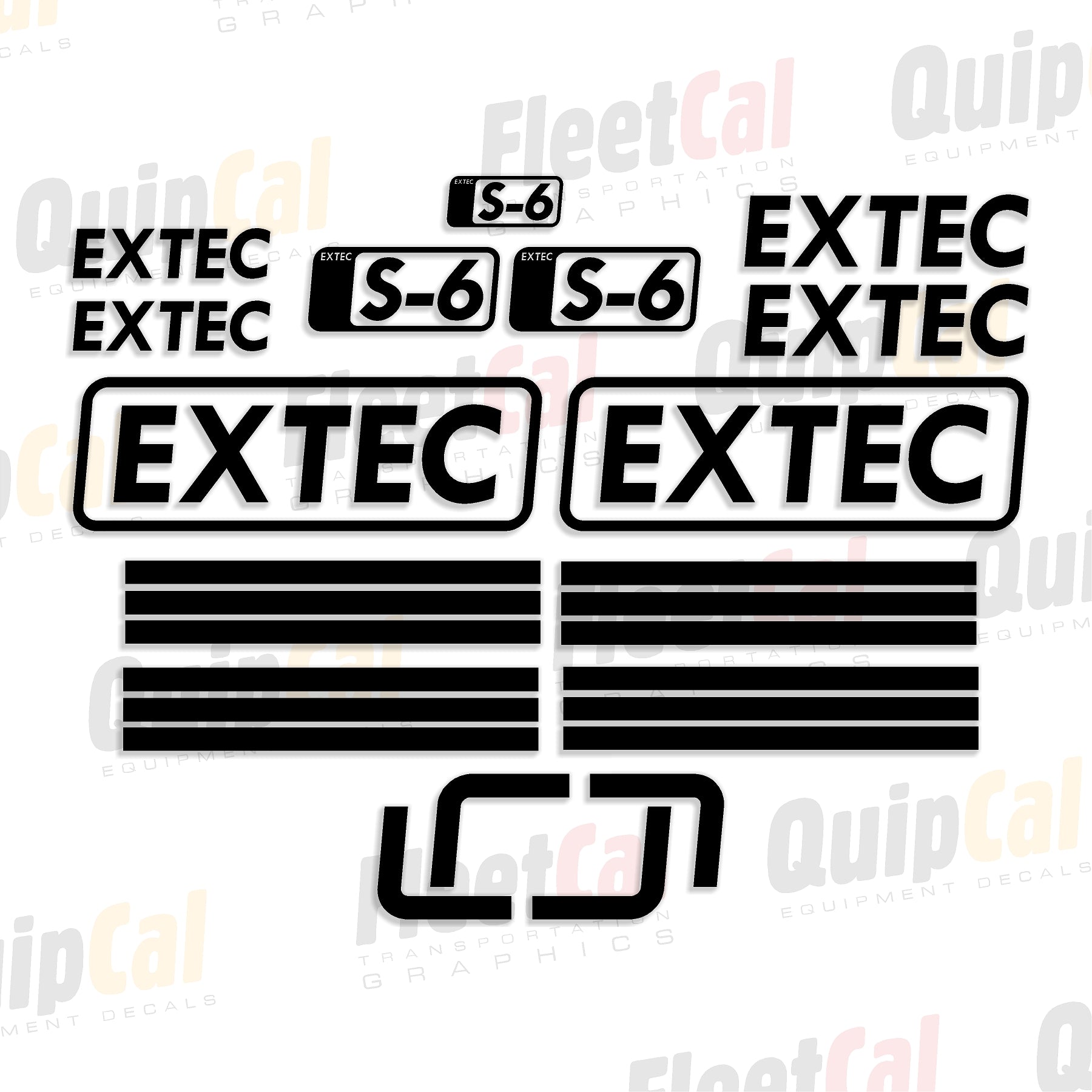 Extec S-6 Mobile Crusher Marking Decal Set – Truck and Equipment Decals
