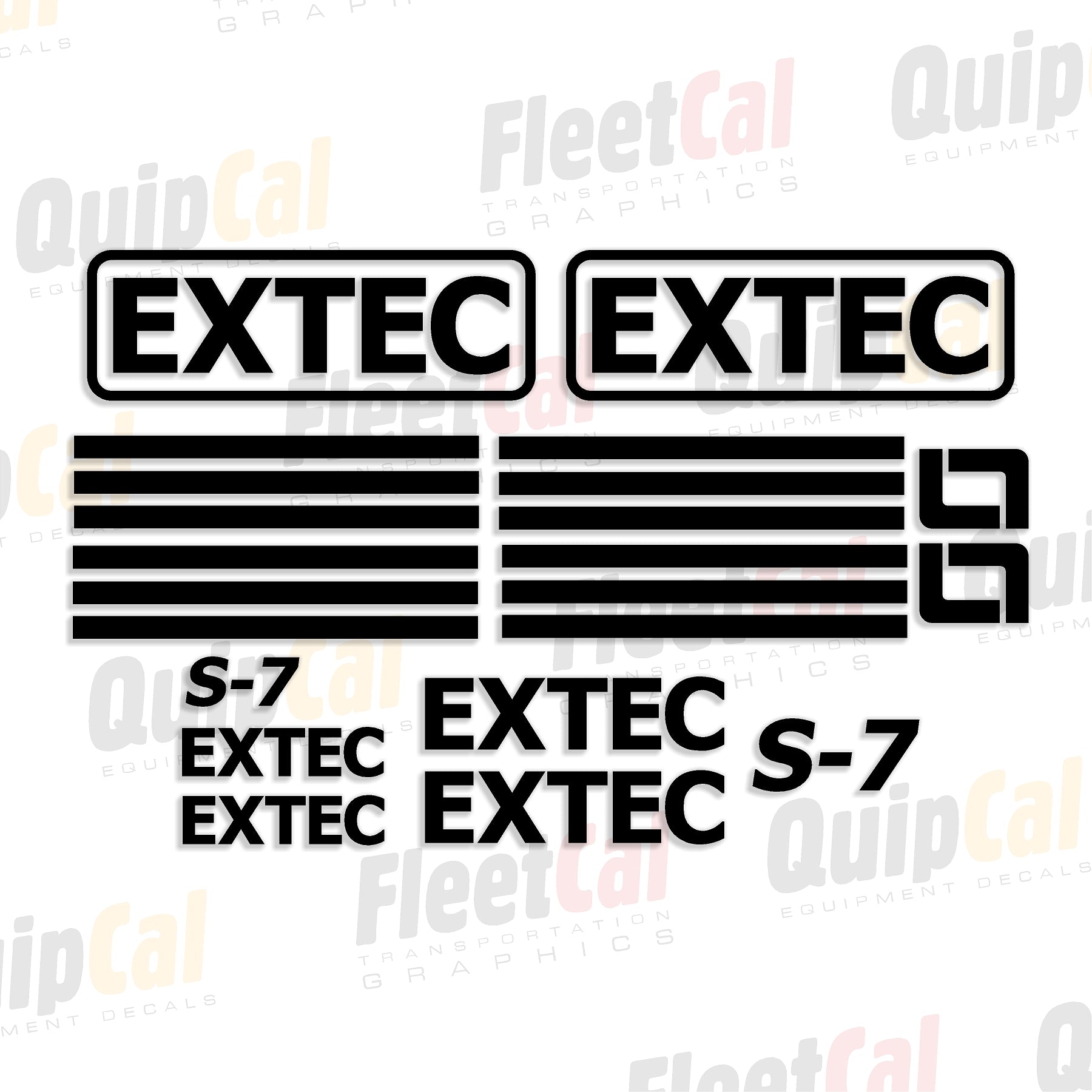 Extec S-7 Mobile Crusher Marking Decal Set – Truck and Equipment Decals