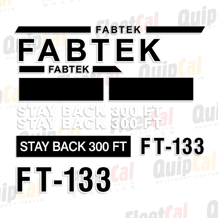 Fabtek FT-133 Marking Decal Set – Truck and Equipment Decals