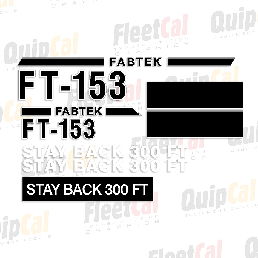 Fabtek FT-153 Marking Decal Set – Truck and Equipment Decals