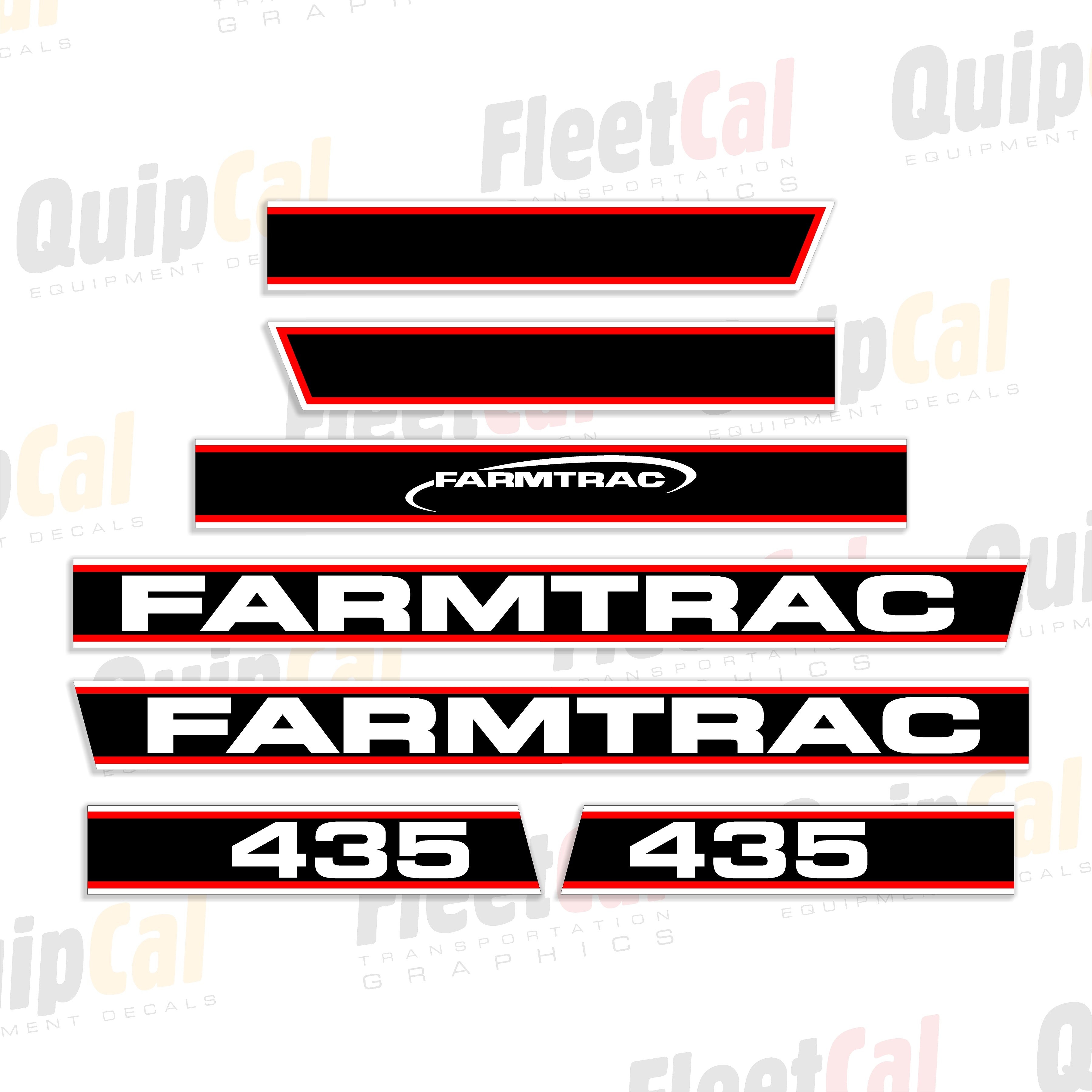 Farmtrac 435 Tractor Hood Marking Decal Set – Truck and Equipment Decals