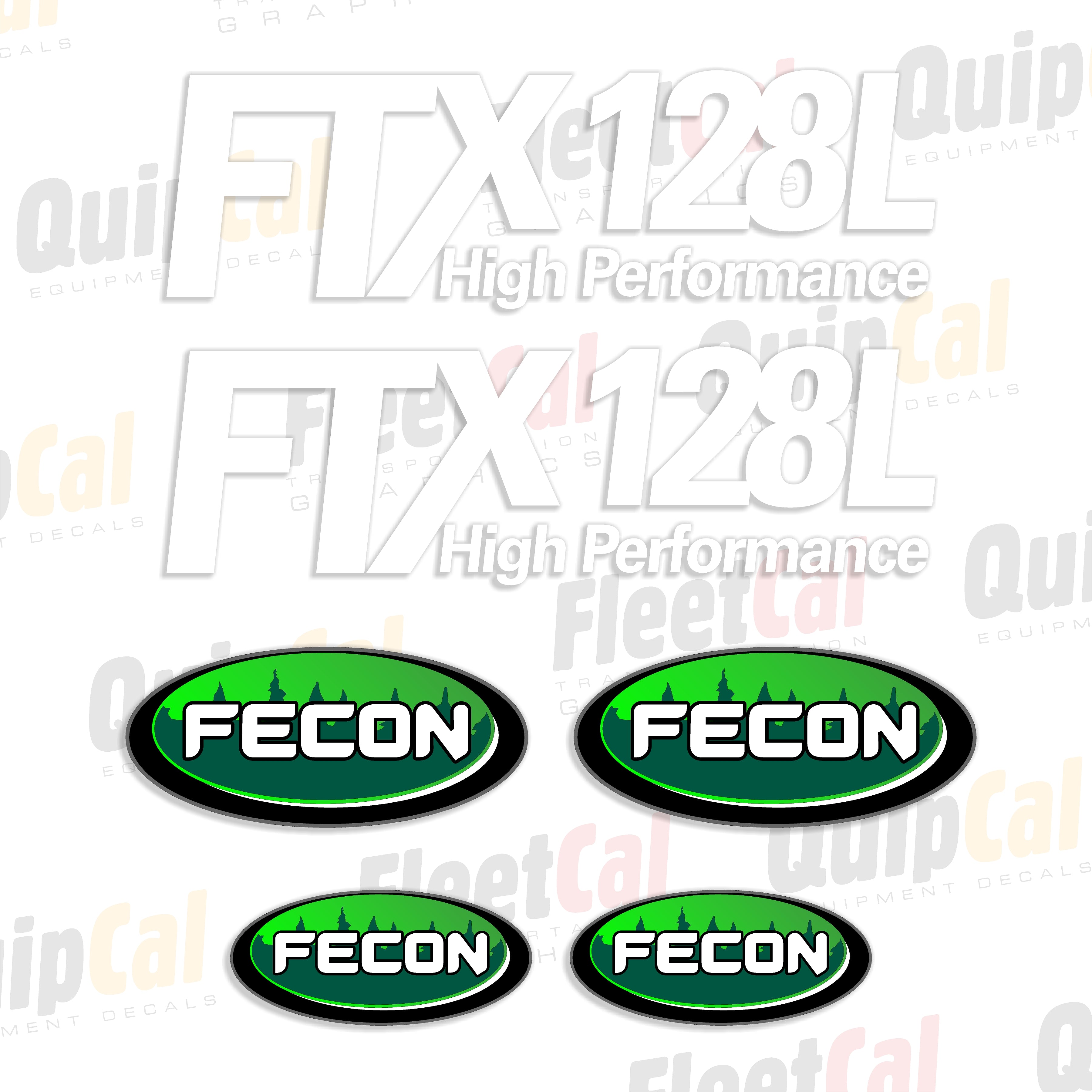 Fecon FTX128L Crawler Mulcher Marking Decal Set – Truck and Equipment ...
