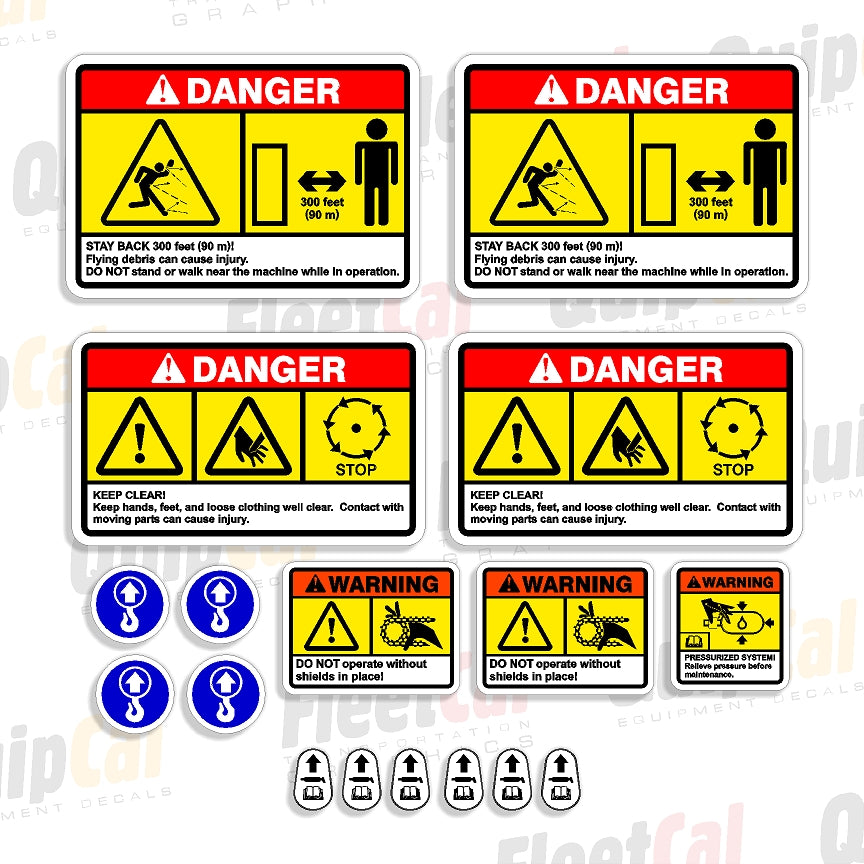 Fecon Mulcher Head Safety Decal Set – Truck and Equipment Decals