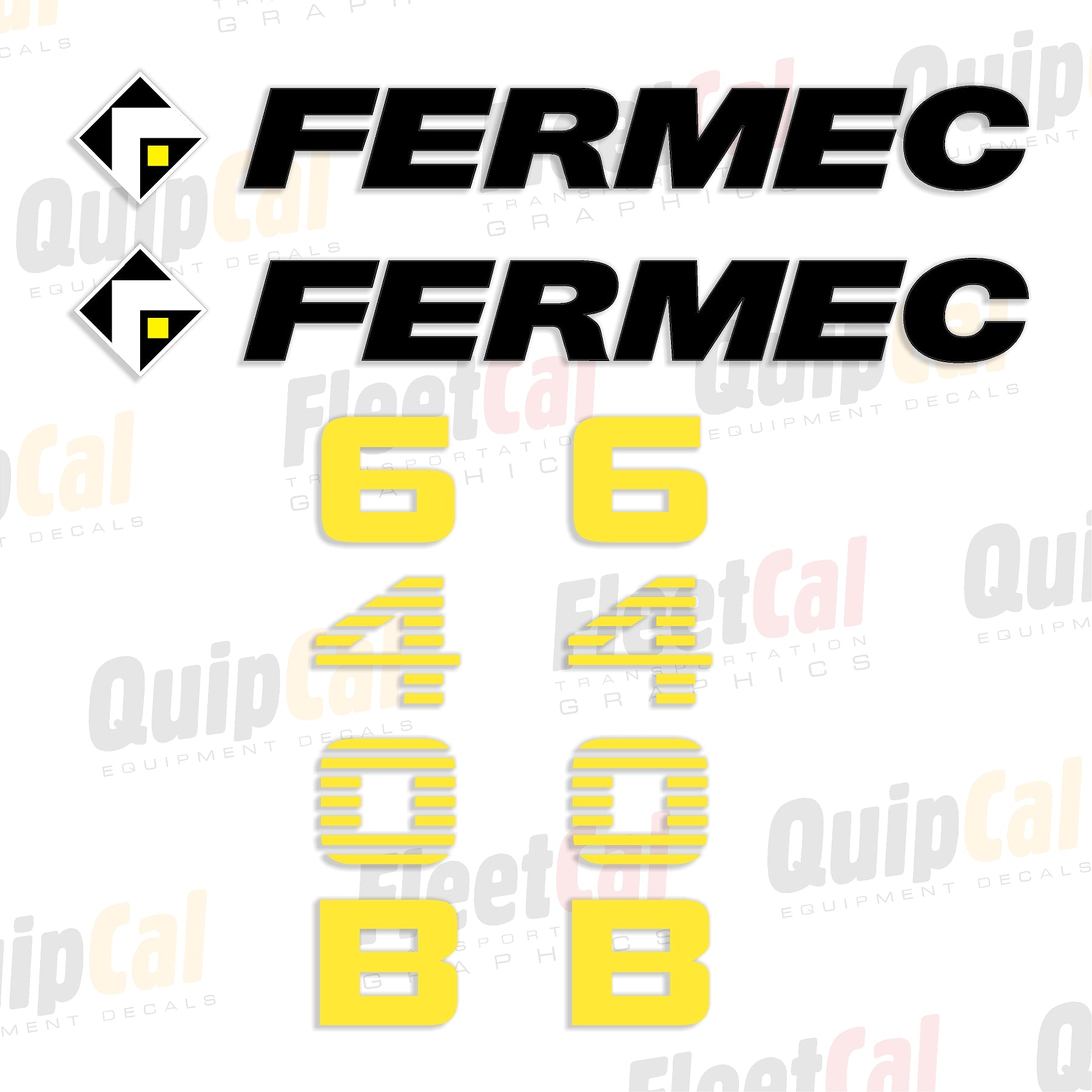 Fermec 640B Open Station Skip Loader Marking Decal Set – Truck and ...