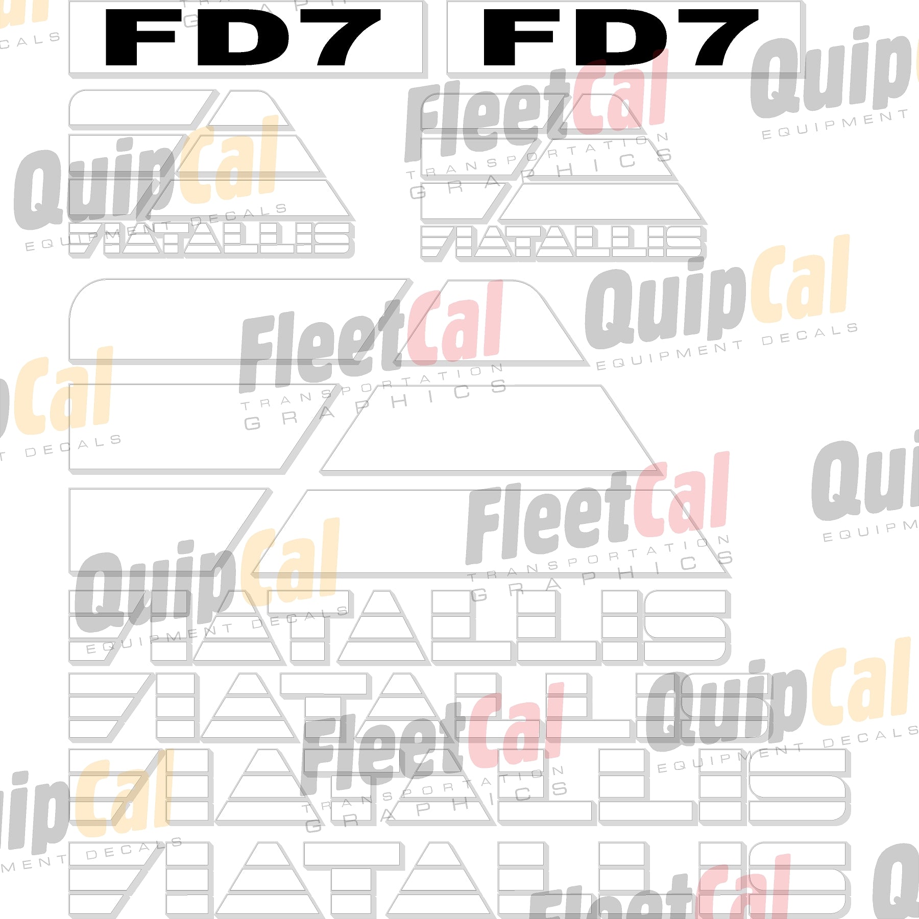 Fiat-Allis FD7 Marking Decal Set – Truck and Equipment Decals