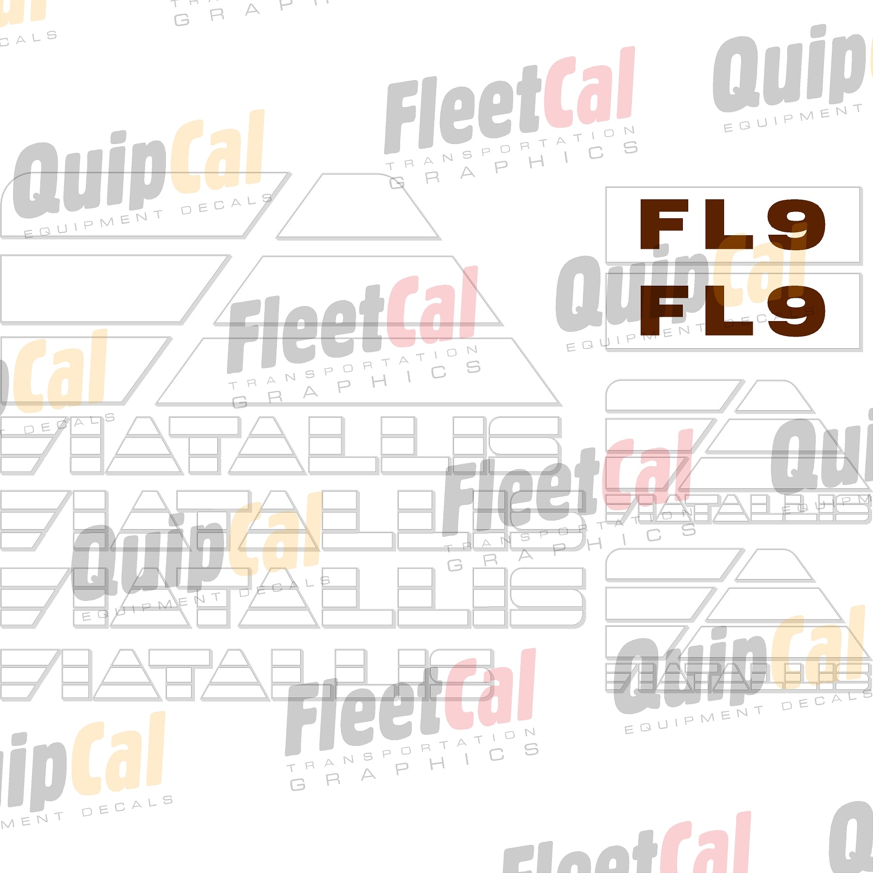 Fiat-Allis FL-9 Marking Decal Set – Truck and Equipment Decals