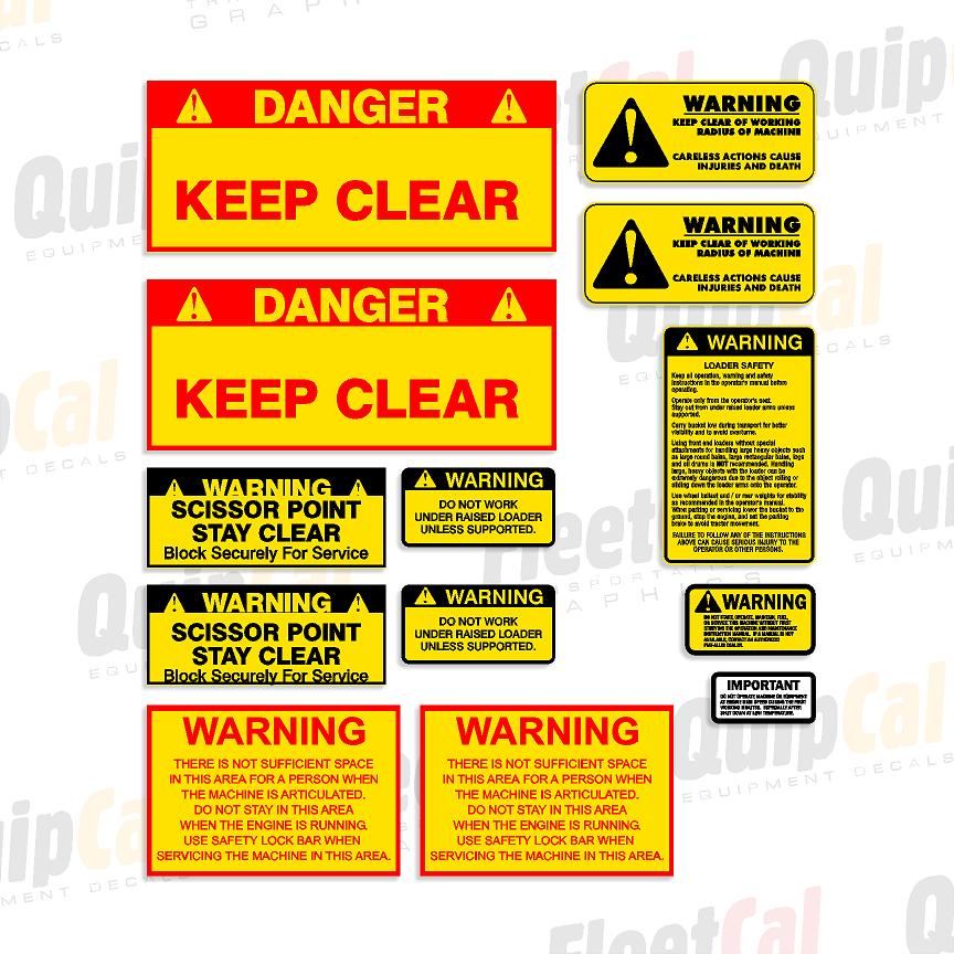 Fiat Allis Wheel Loader Safety Decal Set – Truck and Equipment Decals