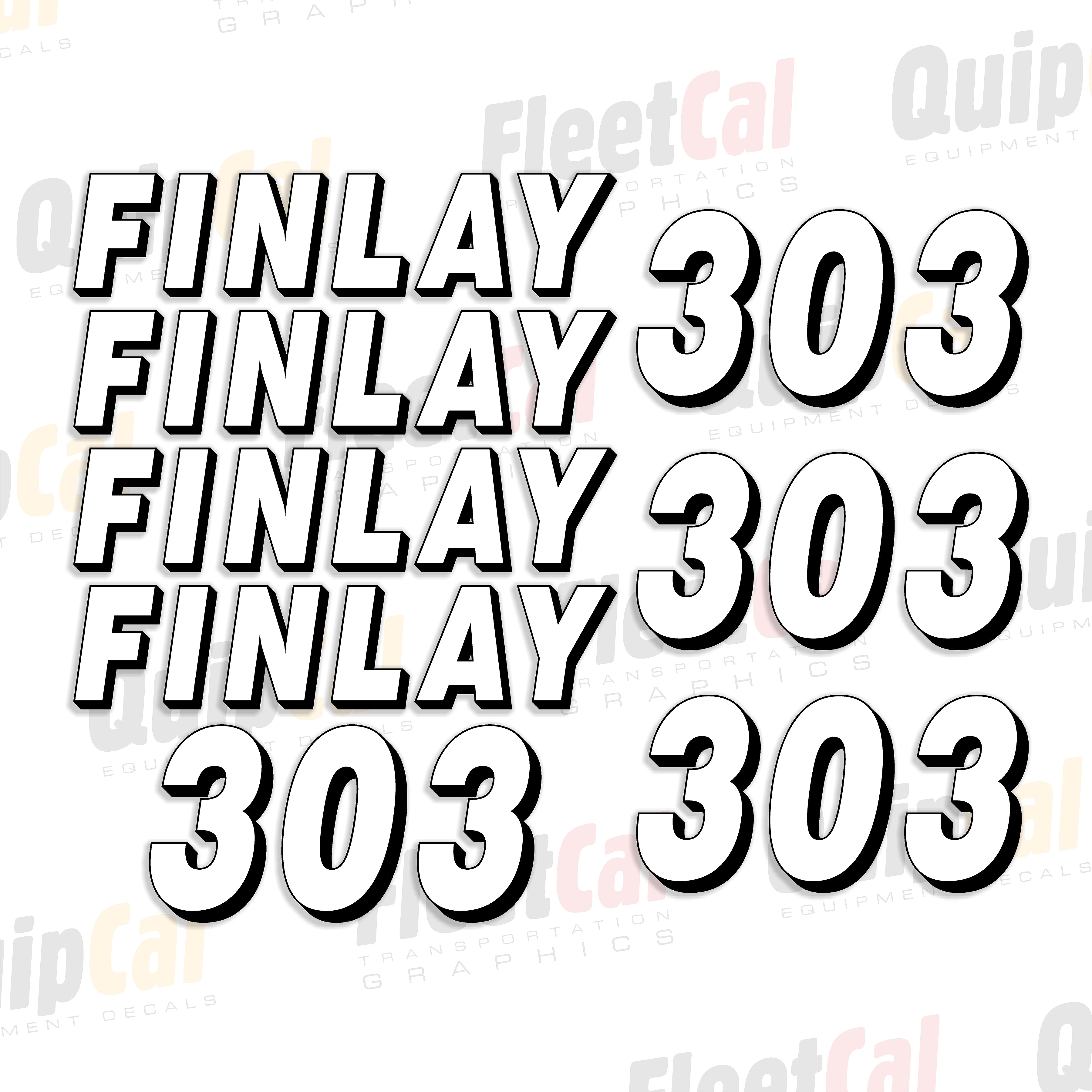 Finlay 303 Screen Plant Marking Decal Set – Truck and Equipment Decals