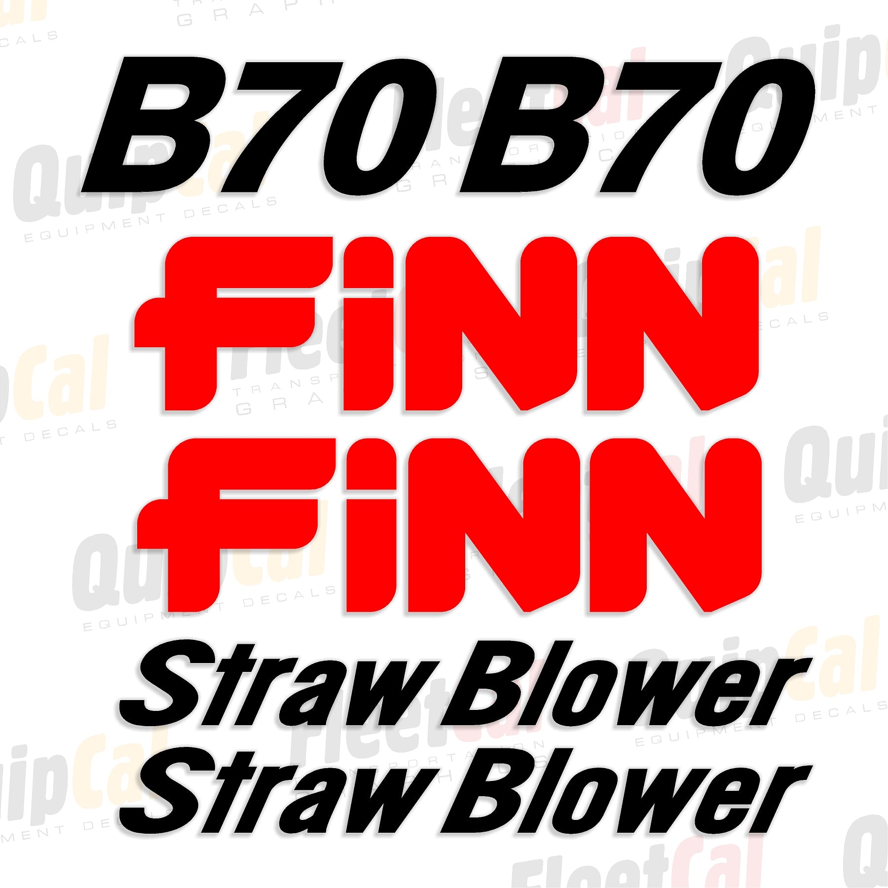 Finn B70 Straw Blower Marking Decal Set – Truck and Equipment Decals