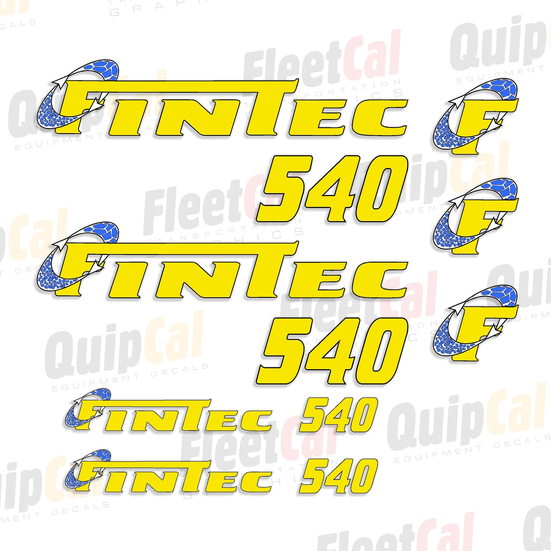FinTec 540 Screening Plant Marking Decal Set – Truck and Equipment Decals