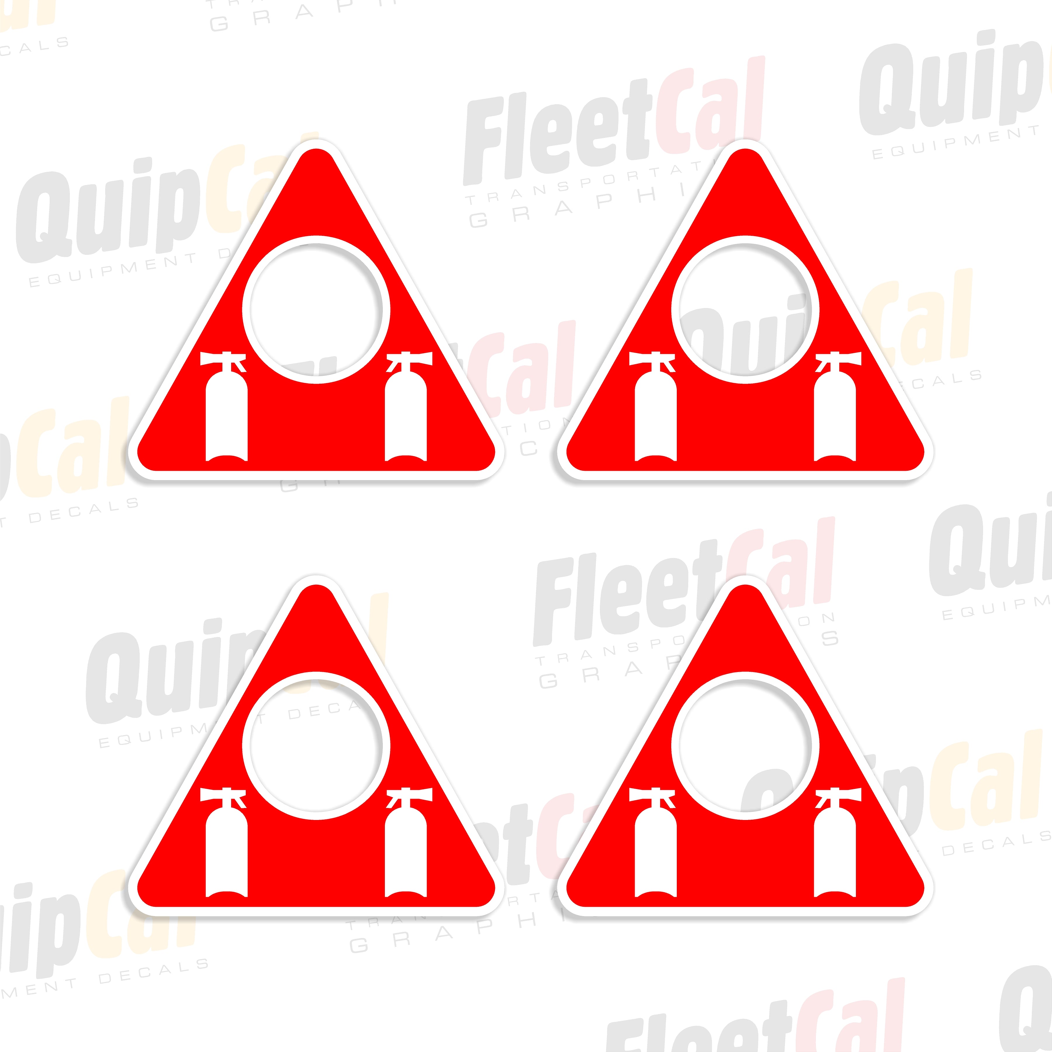 Fire Suppression Location Decal (QTY 4 - fits Tigercat Machines ...