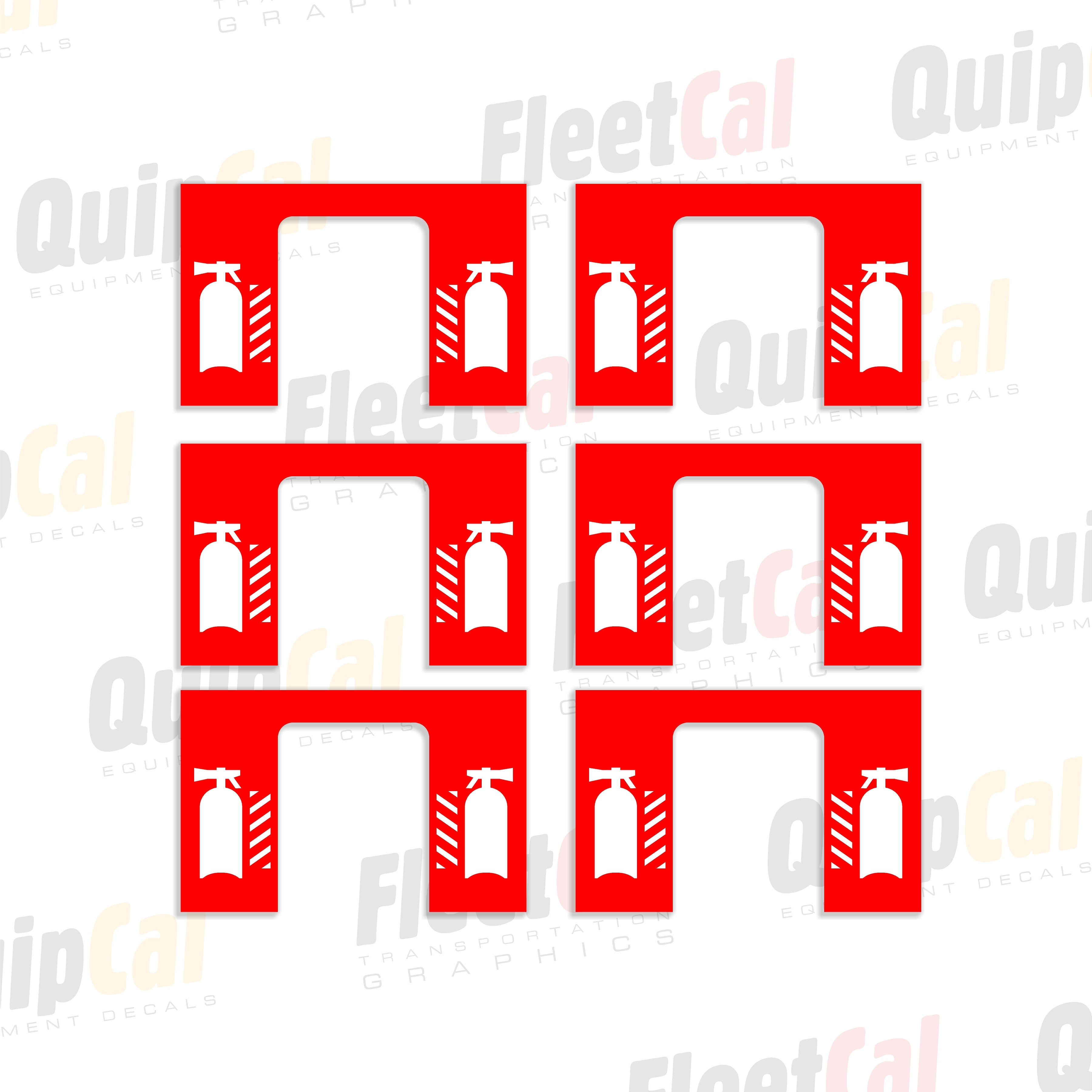 Fire Suppression Location Decal (QTY 6 - fits Caterpillar Machines ...