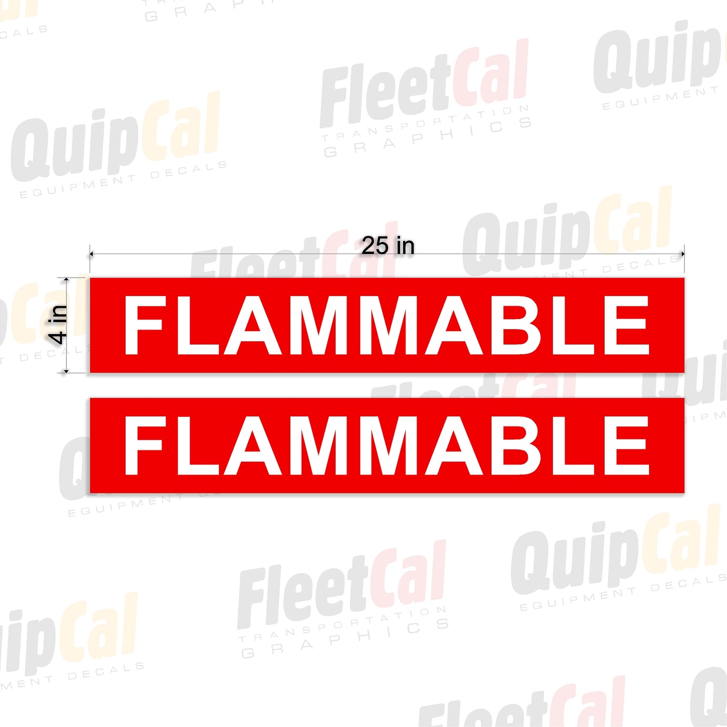 Flammable Decal for Fuel Tanks (1 PAIR) – Truck and Equipment Decals