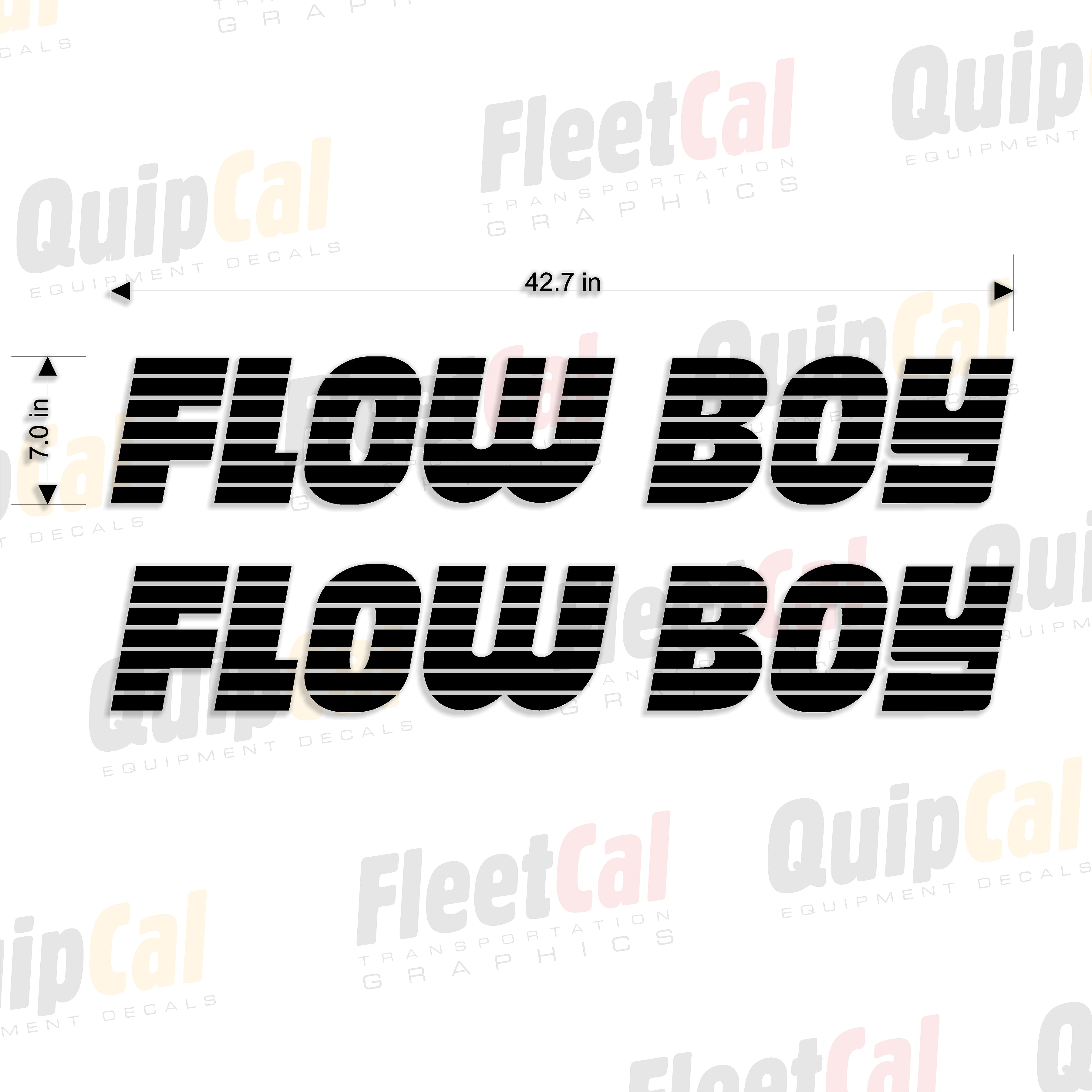 Flowboy Dump Trailer Logo Marking Decal Set (1 PAIR - Black) – Truck ...