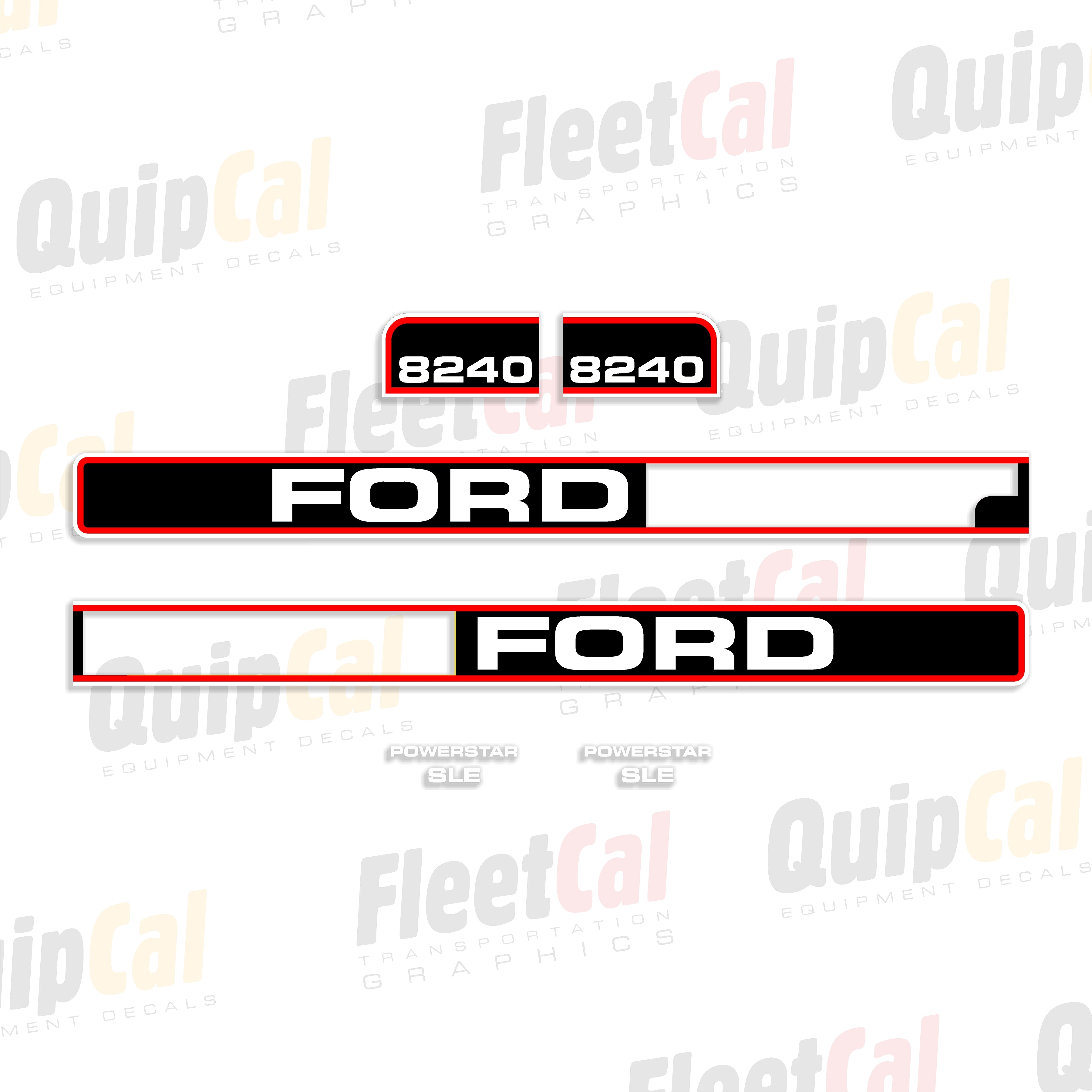 Ford 8240 Powerstar SLE Tractor Hood Decal Set – Truck and Equipment Decals
