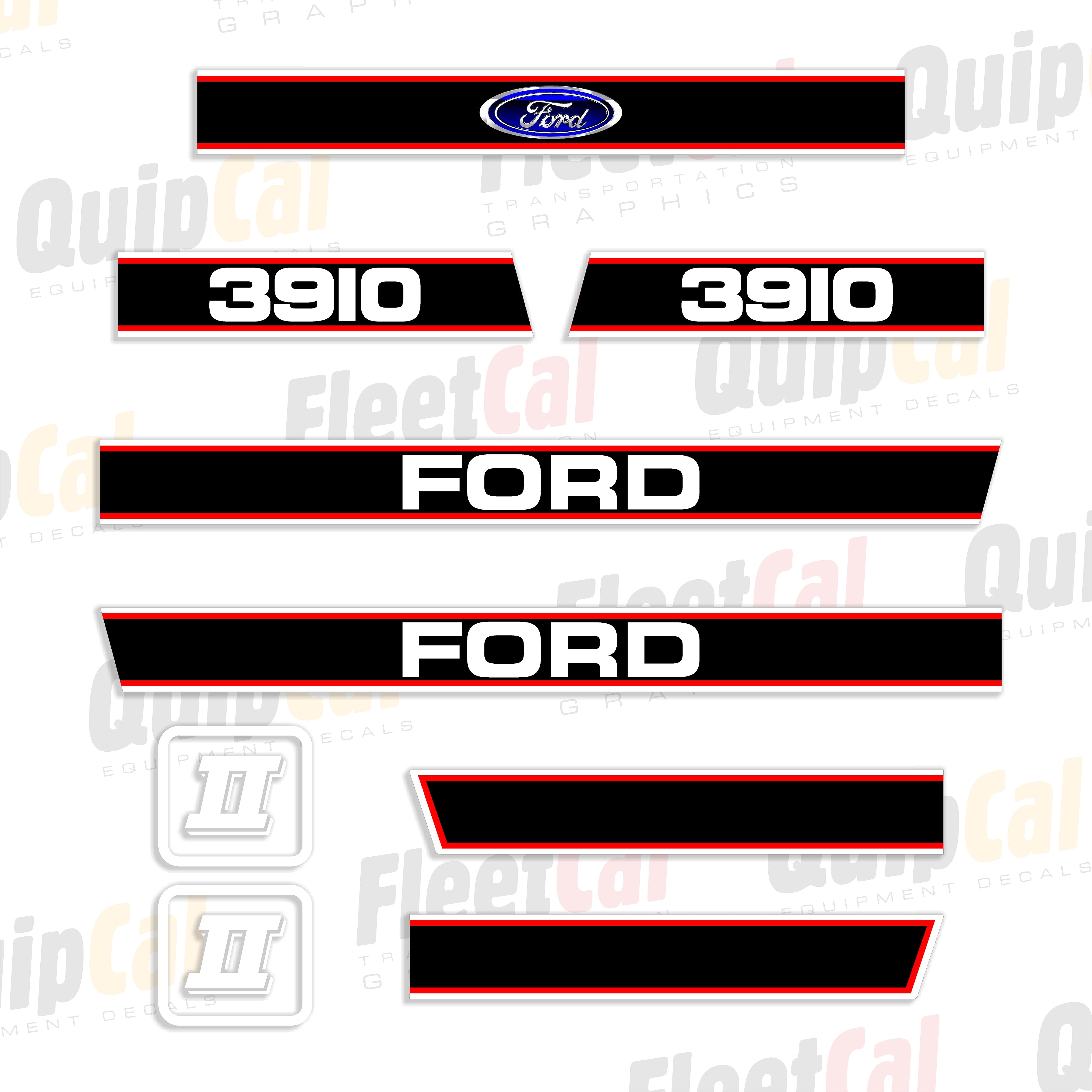 Ford 3910 Tractor Hood Early Model Marking Decal Set – Truck and ...