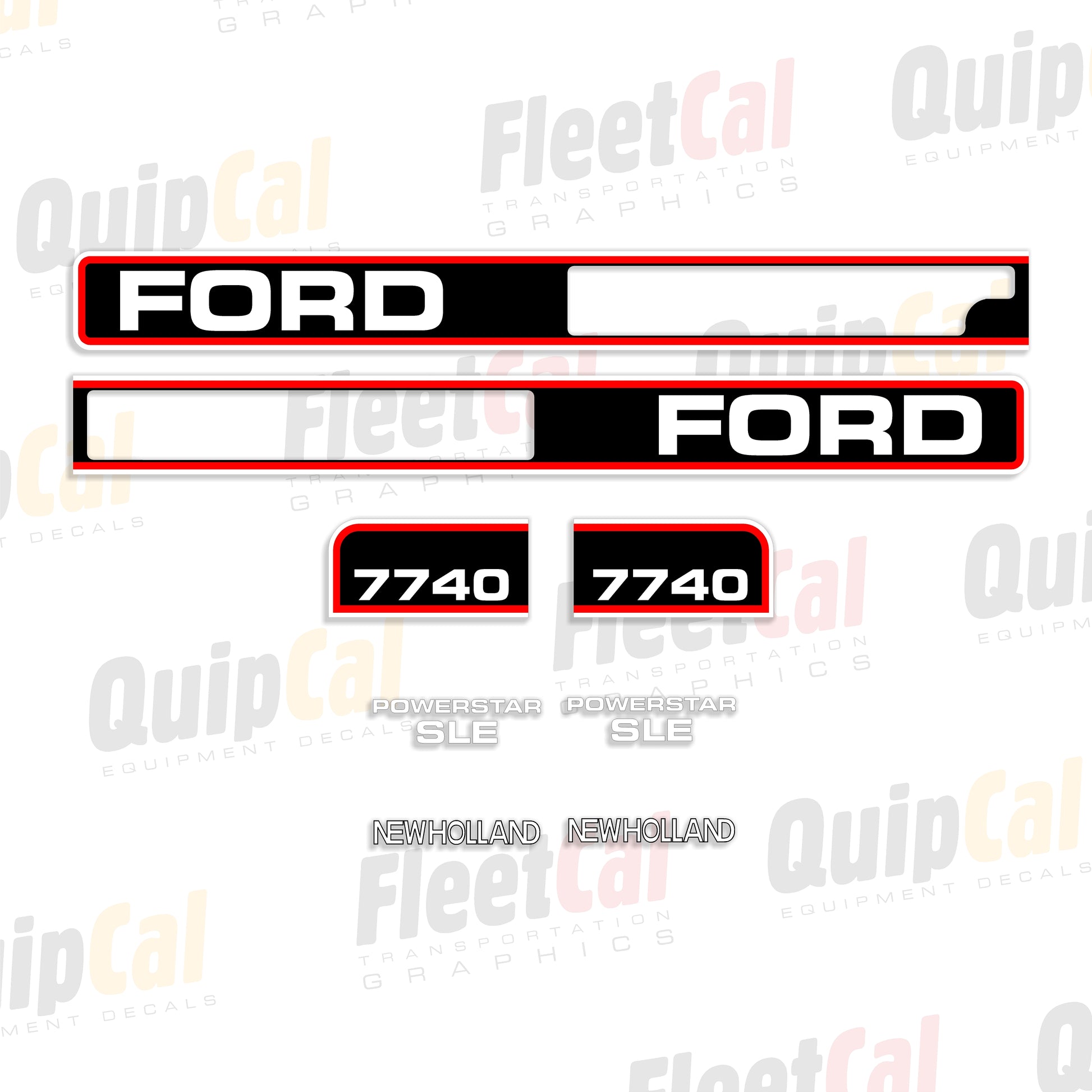 Ford 7740 SLE Tractor Hood Marking Decal Set – Truck and Equipment Decals