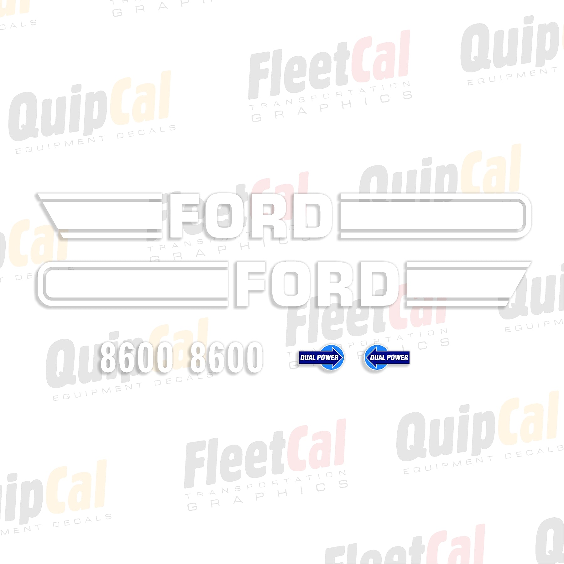 Ford 8600 Dual Power Tractor Hood Marking Decal Set – Truck and ...
