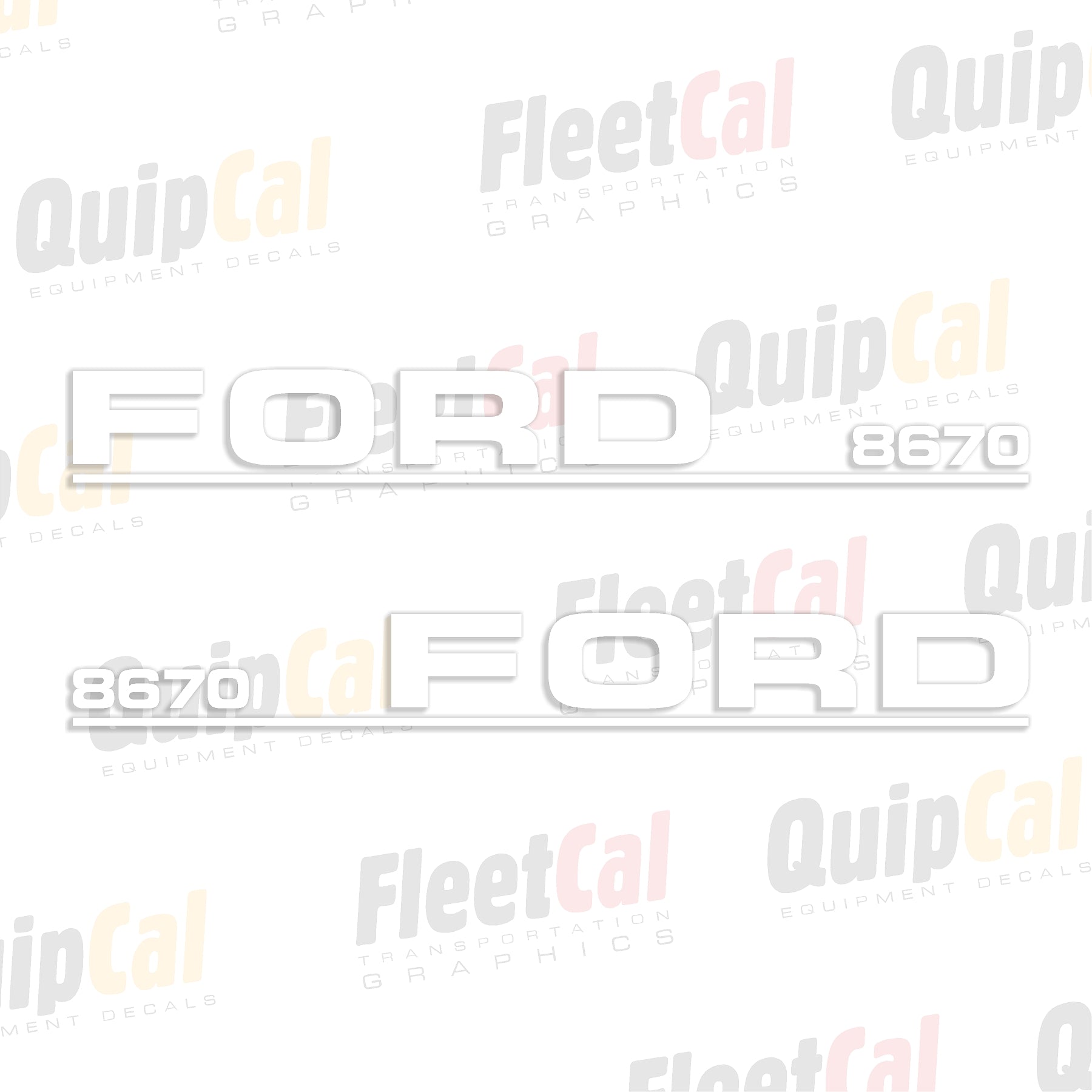 Ford 8670 Tractor Hood Marking Decal Set – Truck and Equipment Decals