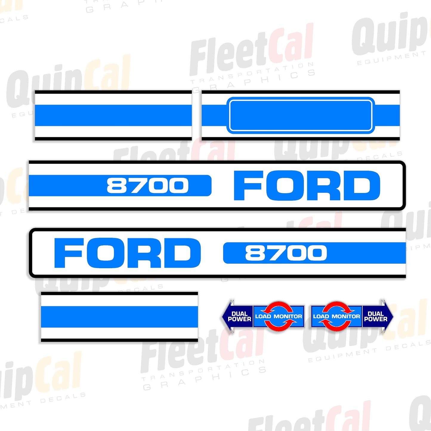 Ford 8700 Tractor Hood Marking Decal Set – Truck and Equipment Decals