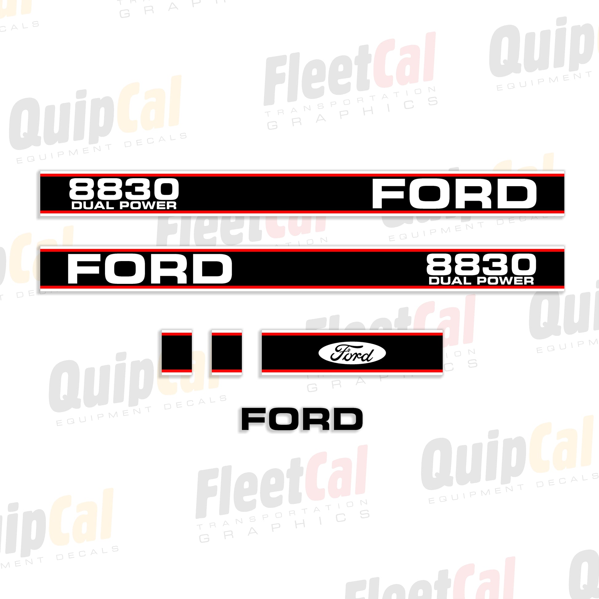 Ford 8830 Dual Power Tractor Hood Marking Decal Set – Truck and ...