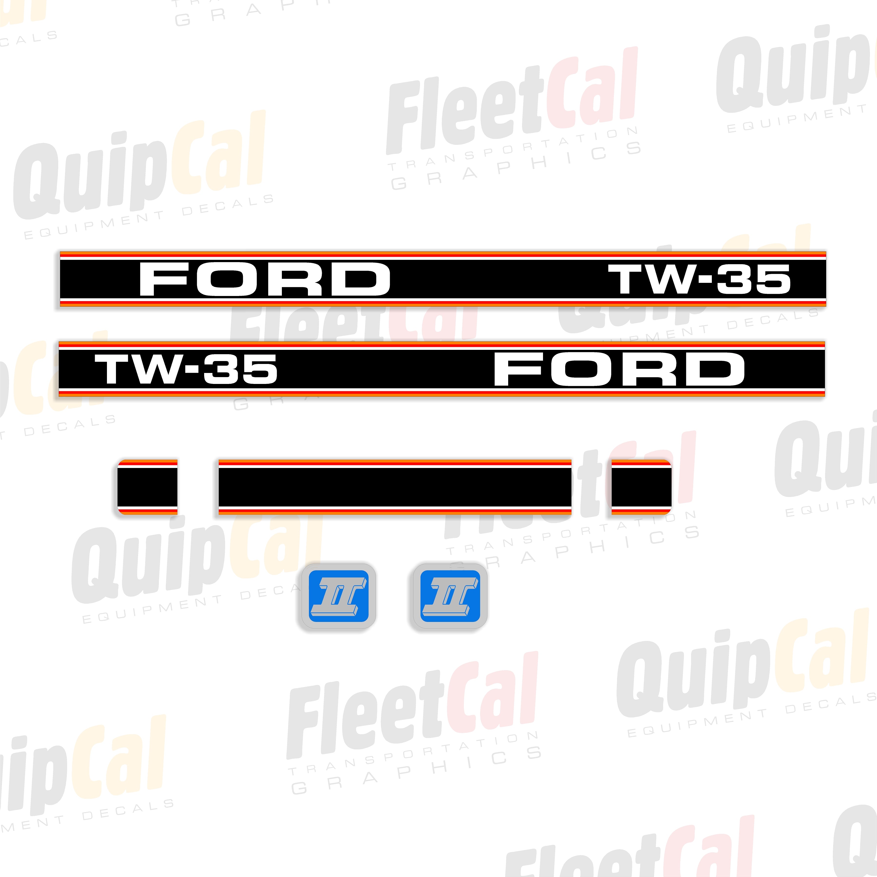 Ford TW-35 Series 2 Tractor Hood Marking Decal Set – Truck and ...
