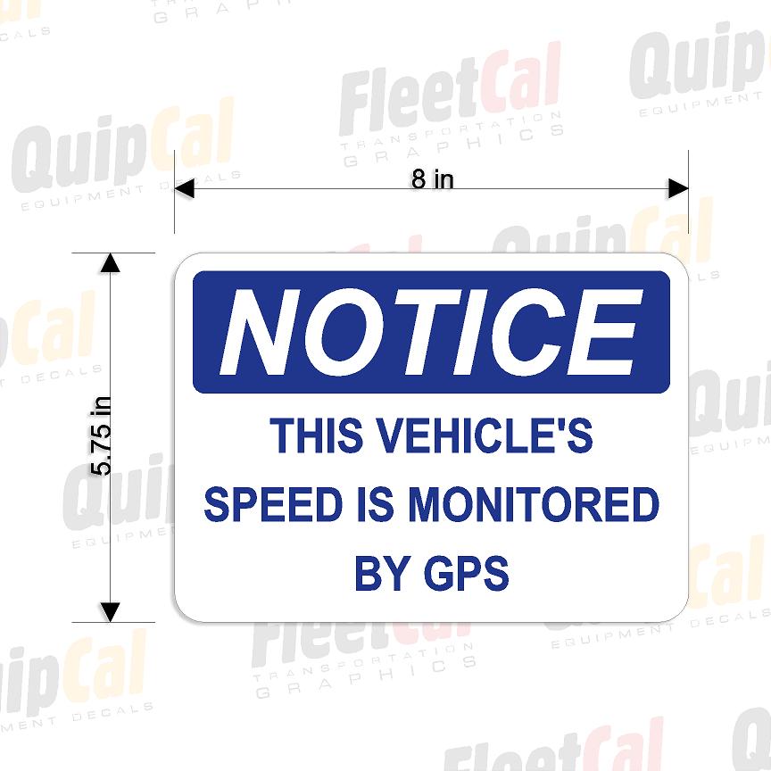 GPS Monitored Vehicle Decal 001 – Truck and Equipment Decals