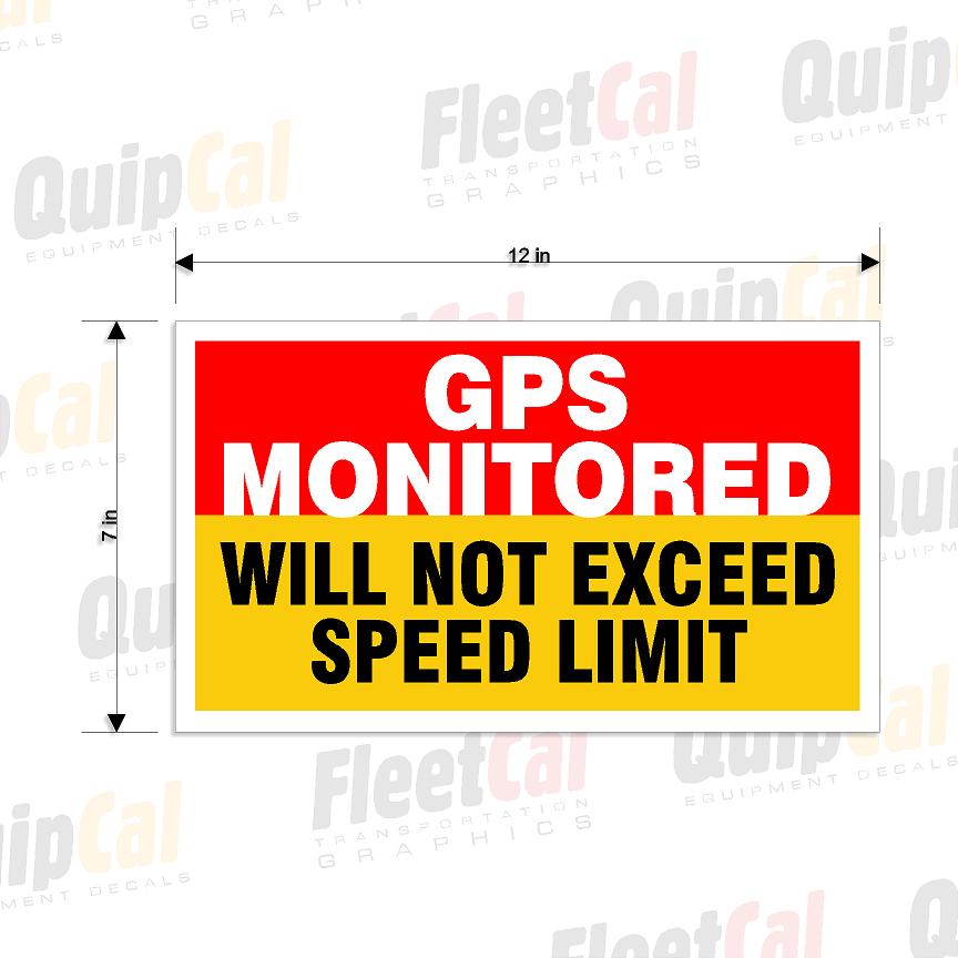 GPS Monitored Vehicle Decal 002 – Truck and Equipment Decals