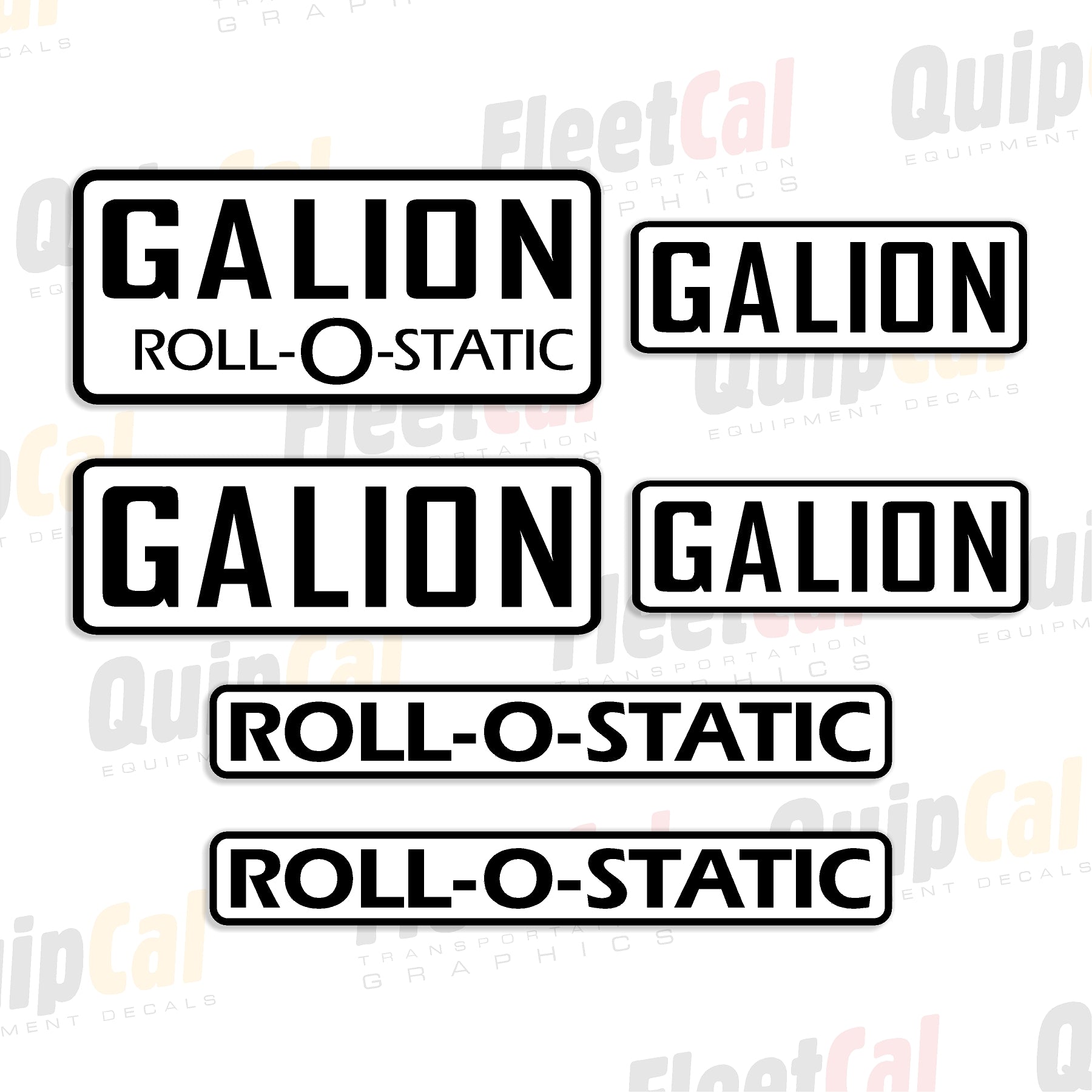 Galion 3-5 Ton Roll-O-Static Roller Marking Decal Set – Truck and ...