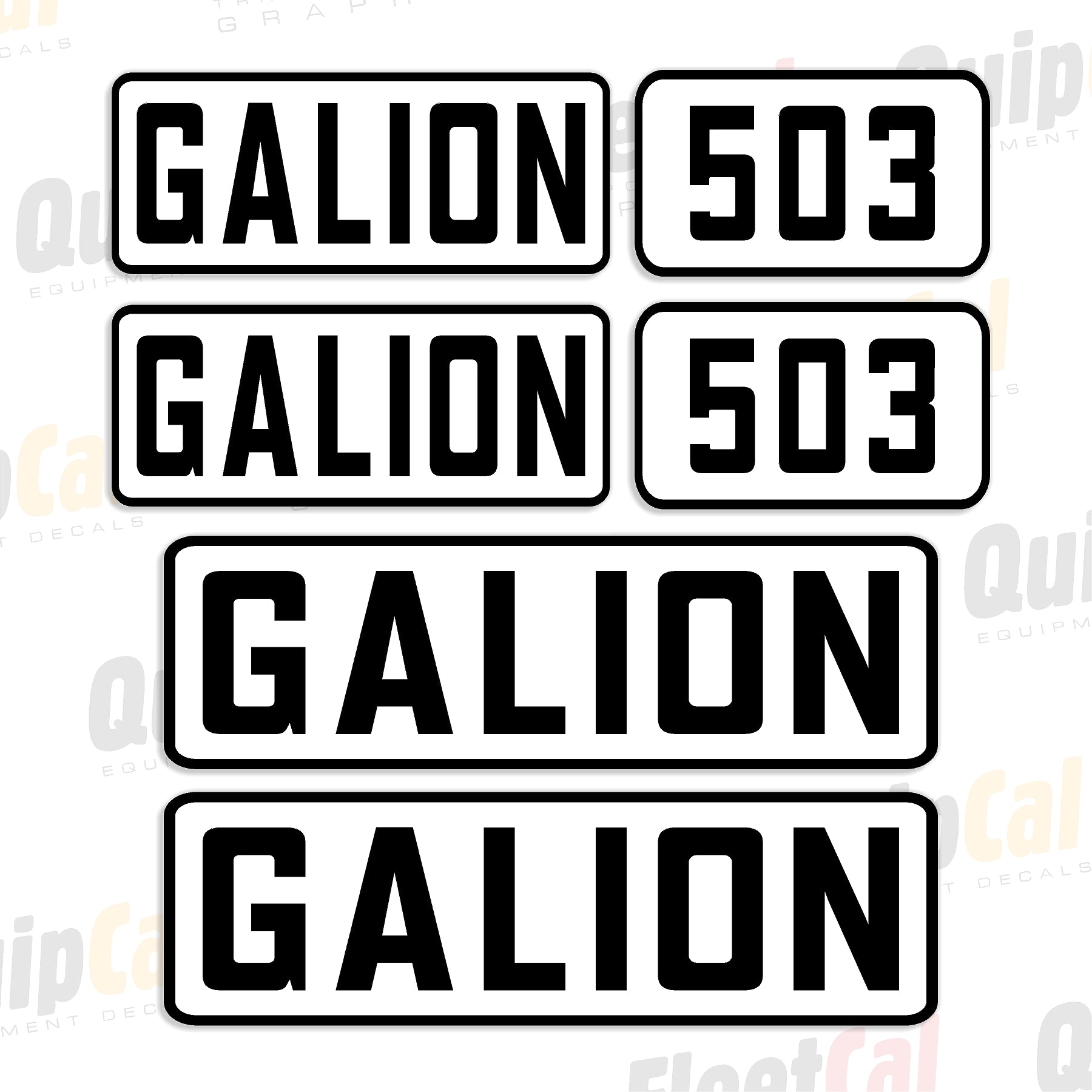 Galion 503 Grader Marking Decal Set – Truck and Equipment Decals
