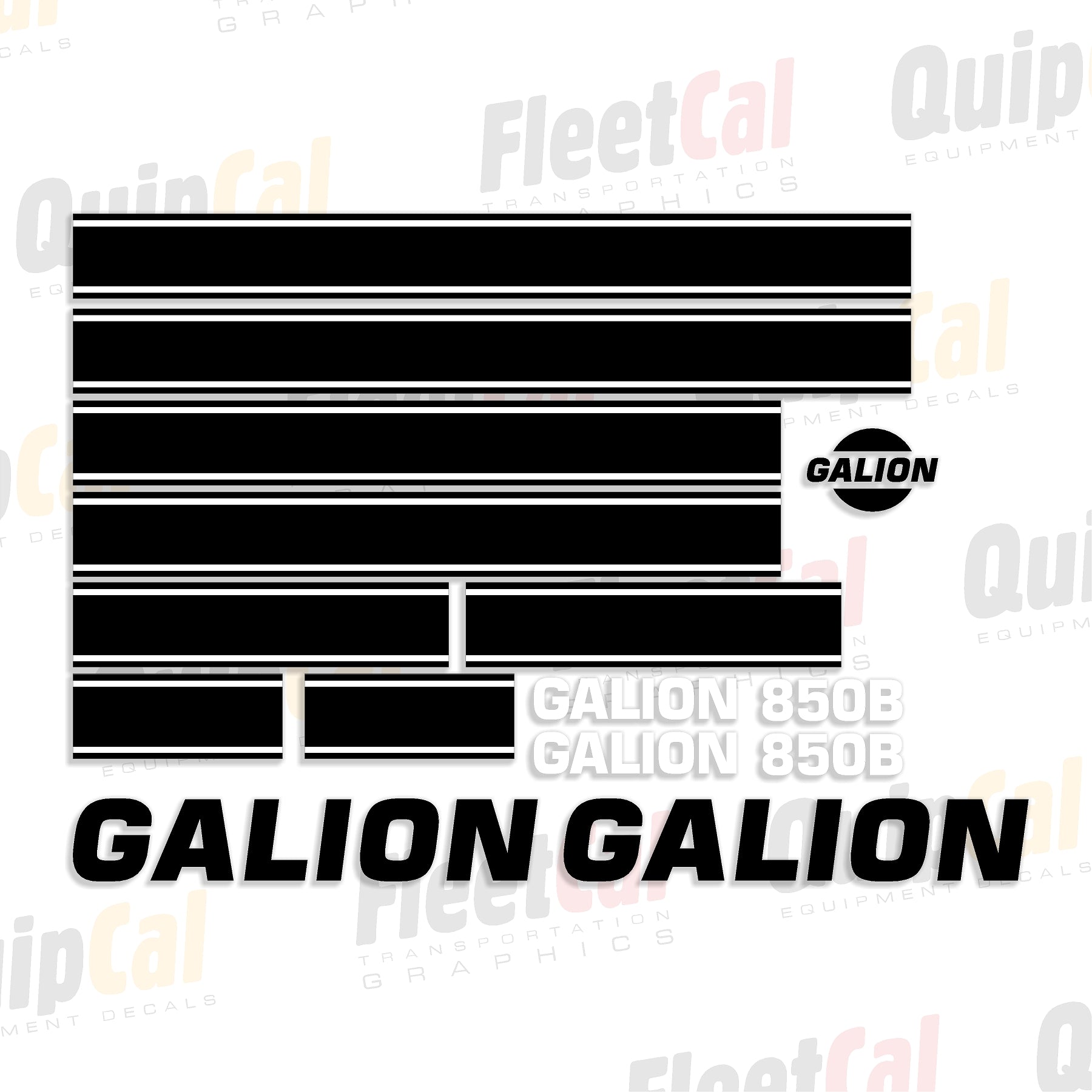 Galion 850B Grader Marking Decal Set – Truck and Equipment Decals