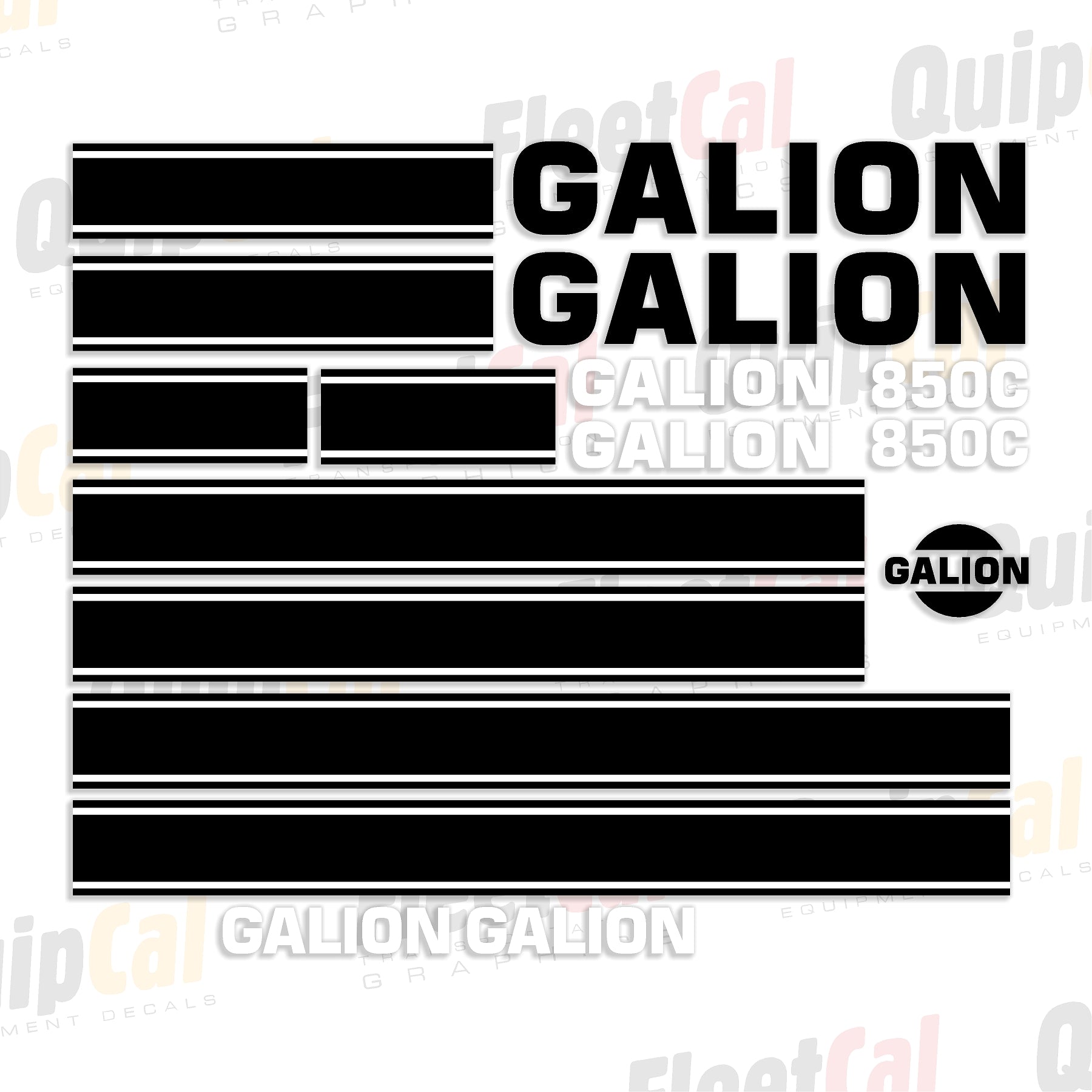 Galion 850C Grader Marking Decal Set – Truck and Equipment Decals