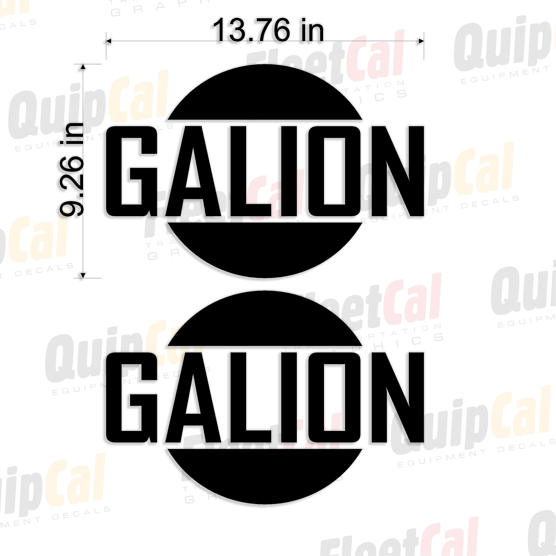 Galion Globe Logo Decals Early Model (1 PAIR) – Truck and Equipment Decals