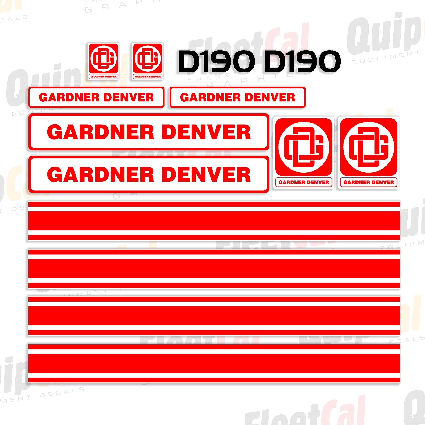 Gardner Denver D190 Air Compressor Marking Decal Set – Truck and ...