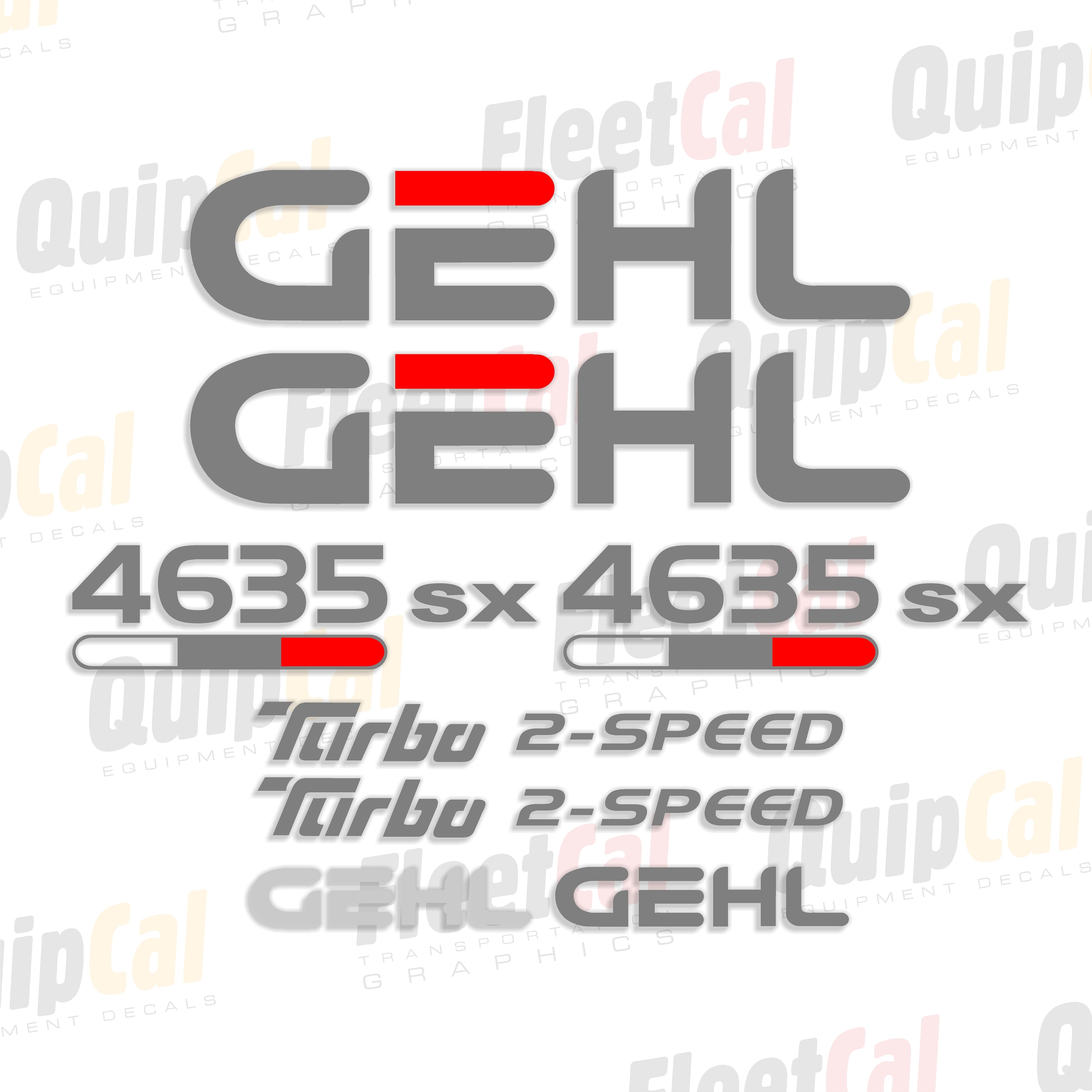 Gehl 4635 SX Skid Loader Marking Decal Set – Truck and Equipment Decals