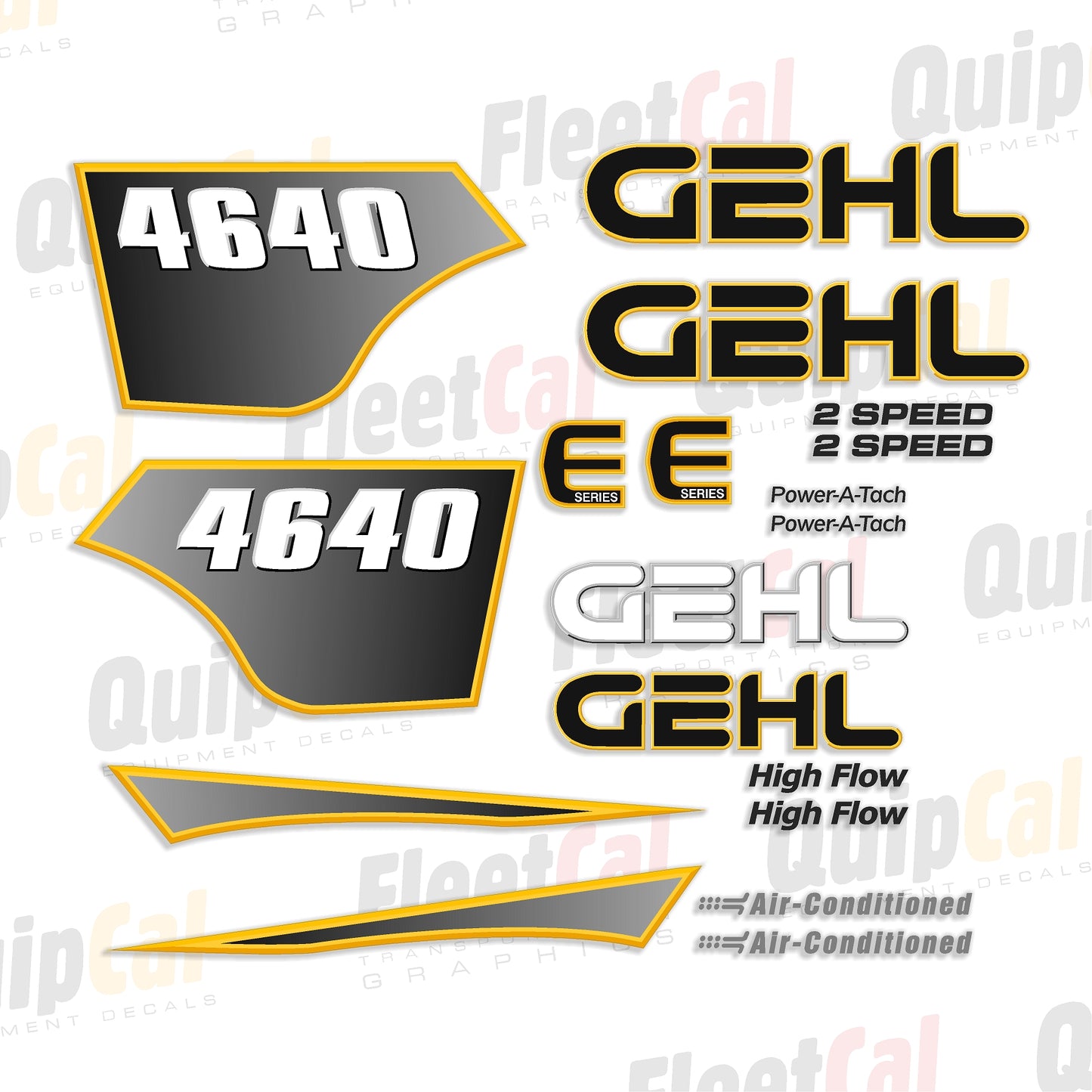 Gehl 4640 Skid Loader Marking Decal Set – Truck and Equipment Decals