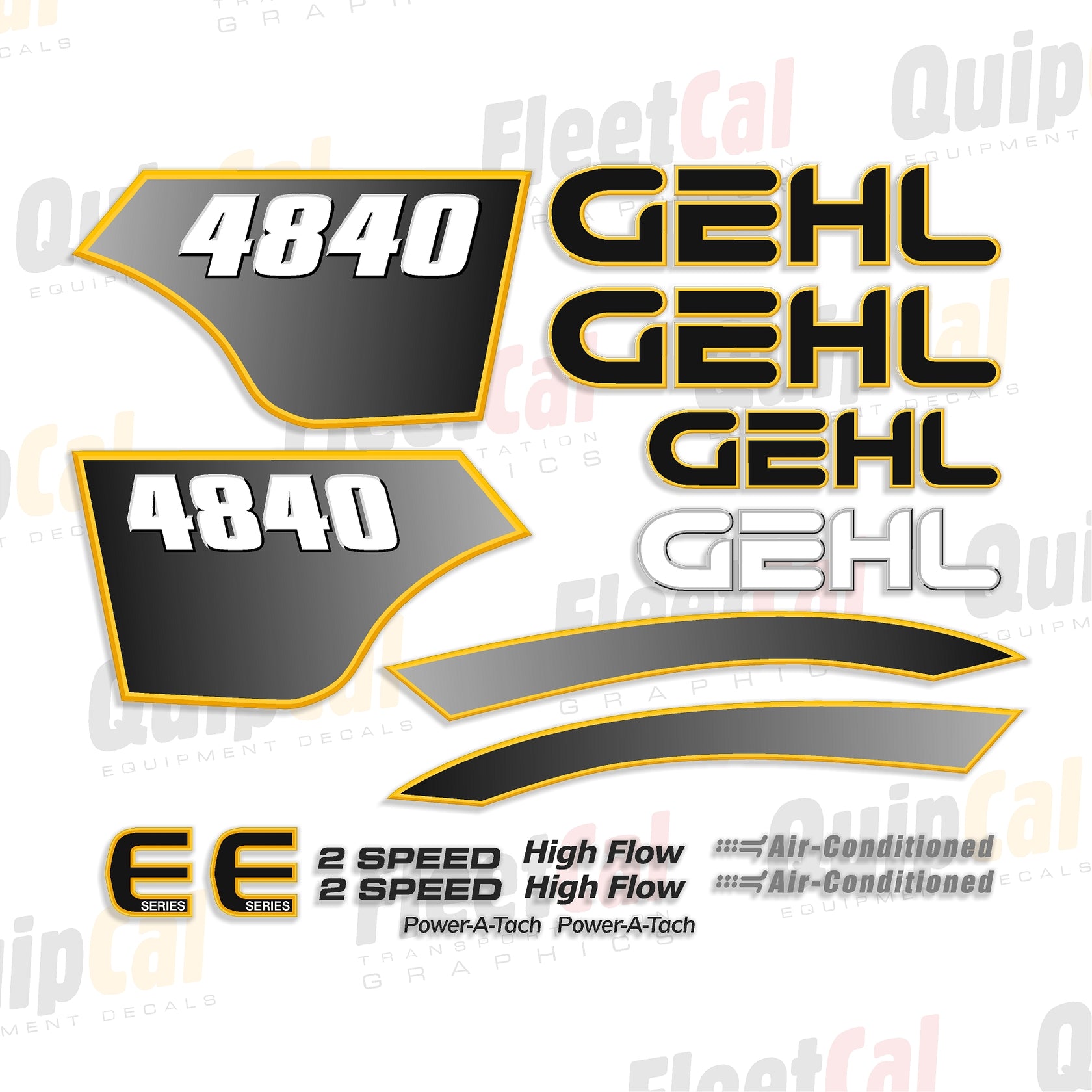 Gehl 4840 Skid Loader Marking Decal Set – Truck and Equipment Decals