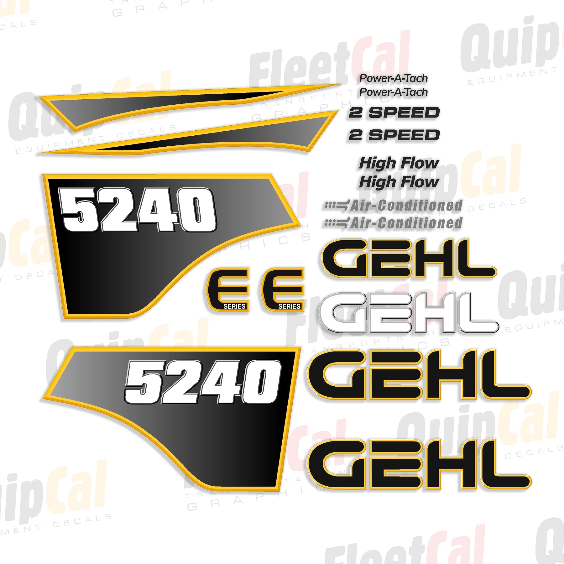 Gehl 5240 Skid Loader Marking Decal Set – Truck and Equipment Decals