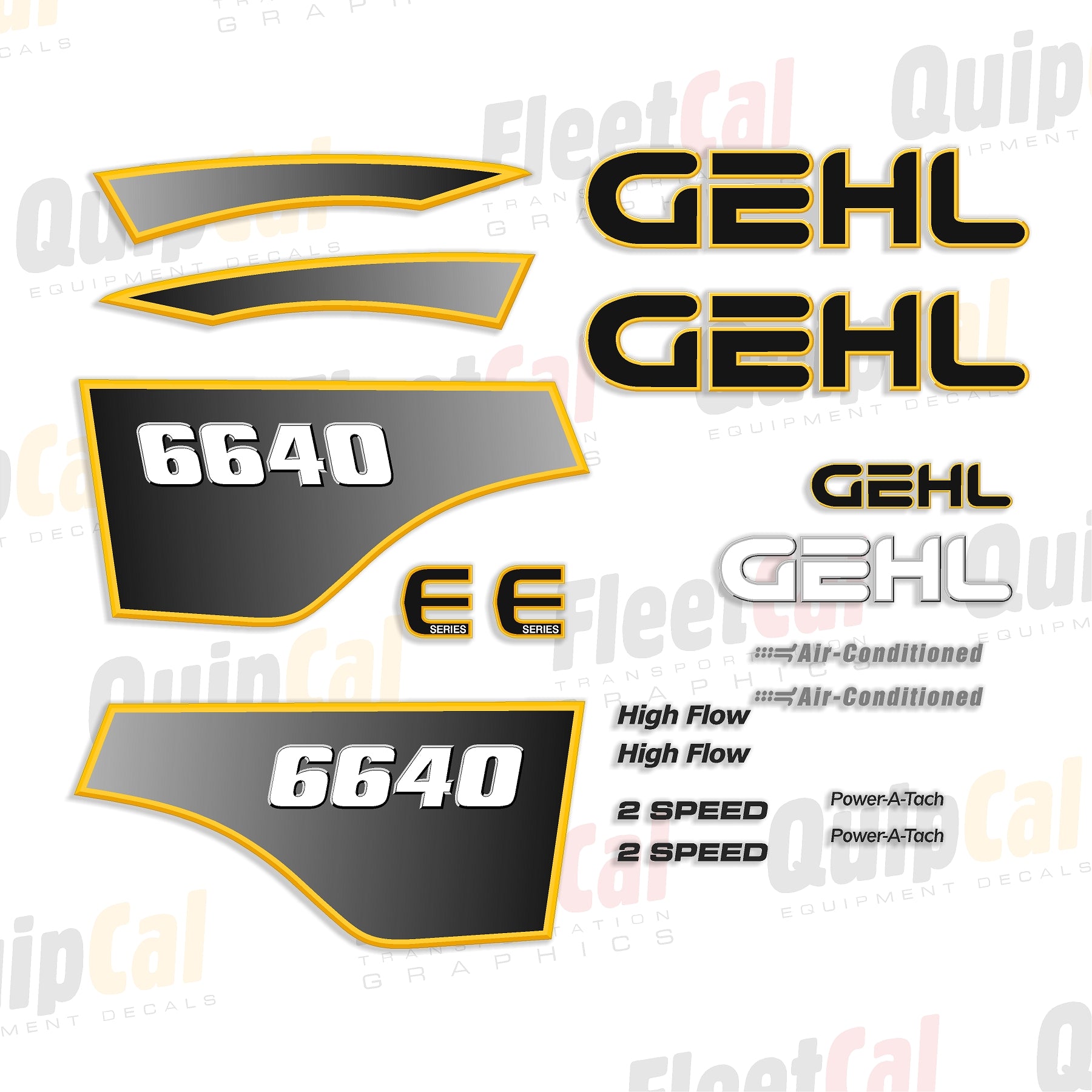 Gehl 6640 Skid Loader Marking Decal Set – Truck and Equipment Decals