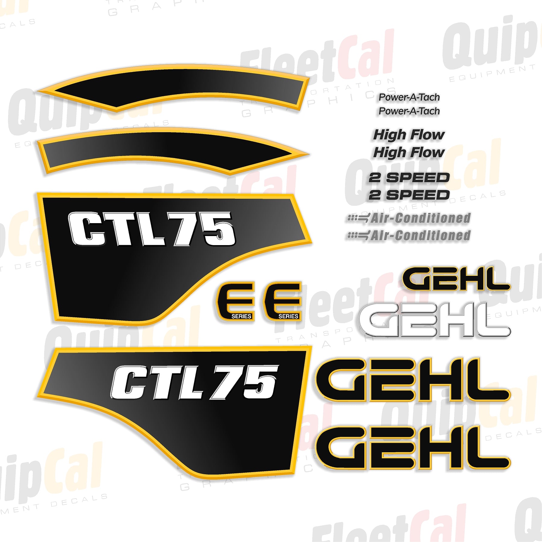 Gehl CTL 75 Compact Track Loader Marking Decal Set – Truck and Equipment Decals