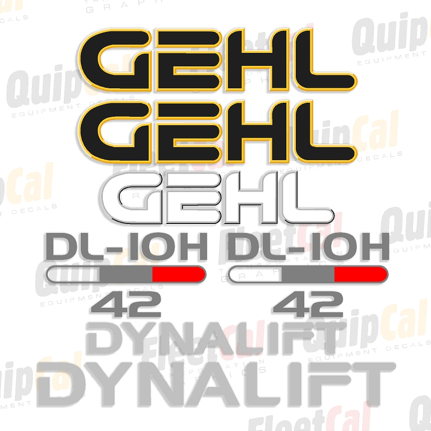 Gehl DL-10H 42 Telehandler Marking Decal Set – Truck and Equipment Decals