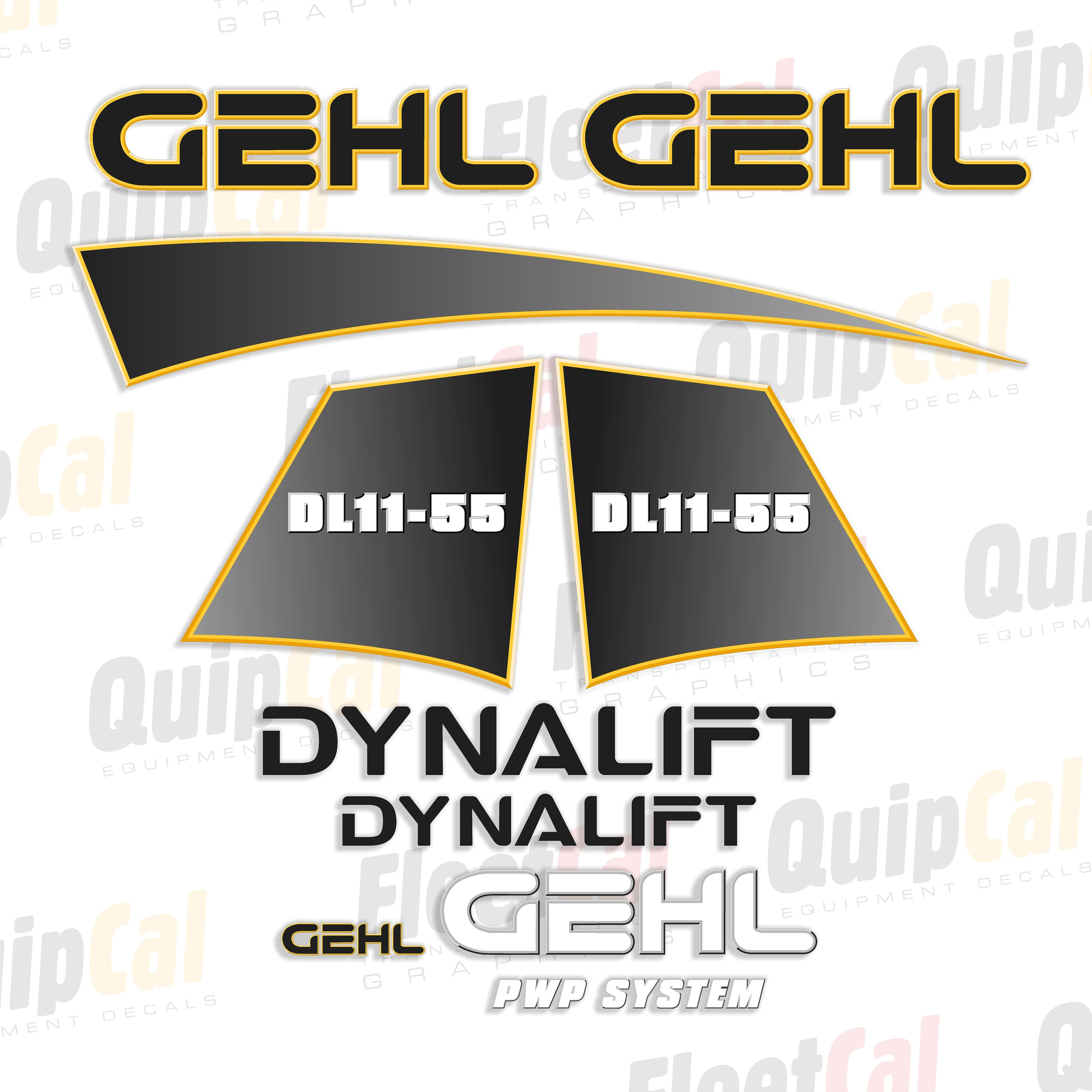 Gehl DL11-55 Telehandler Marking Decal Set – Truck and Equipment Decals