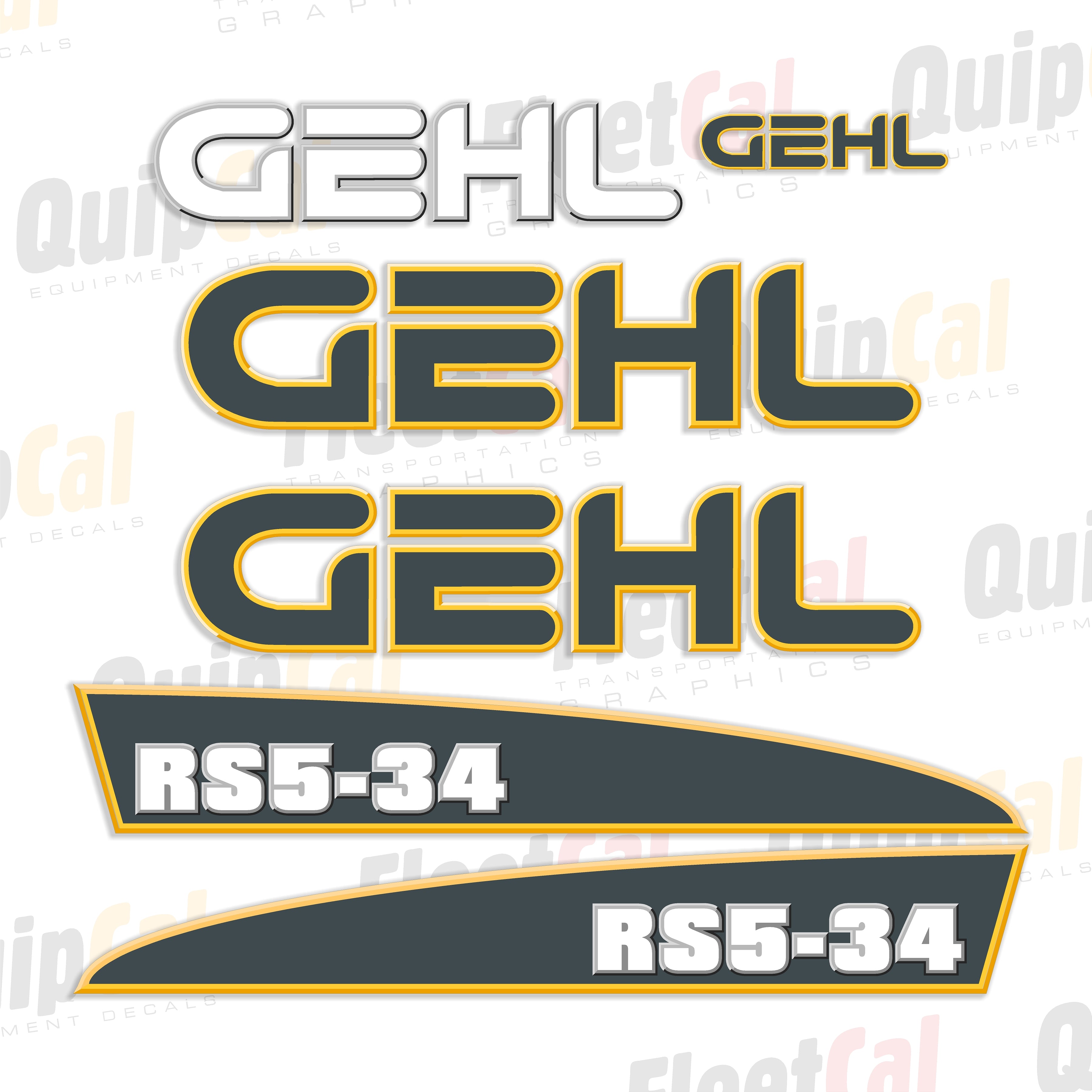 Gehl RS5-34 Telehandler Late Model Marking Decal Set – Truck and ...