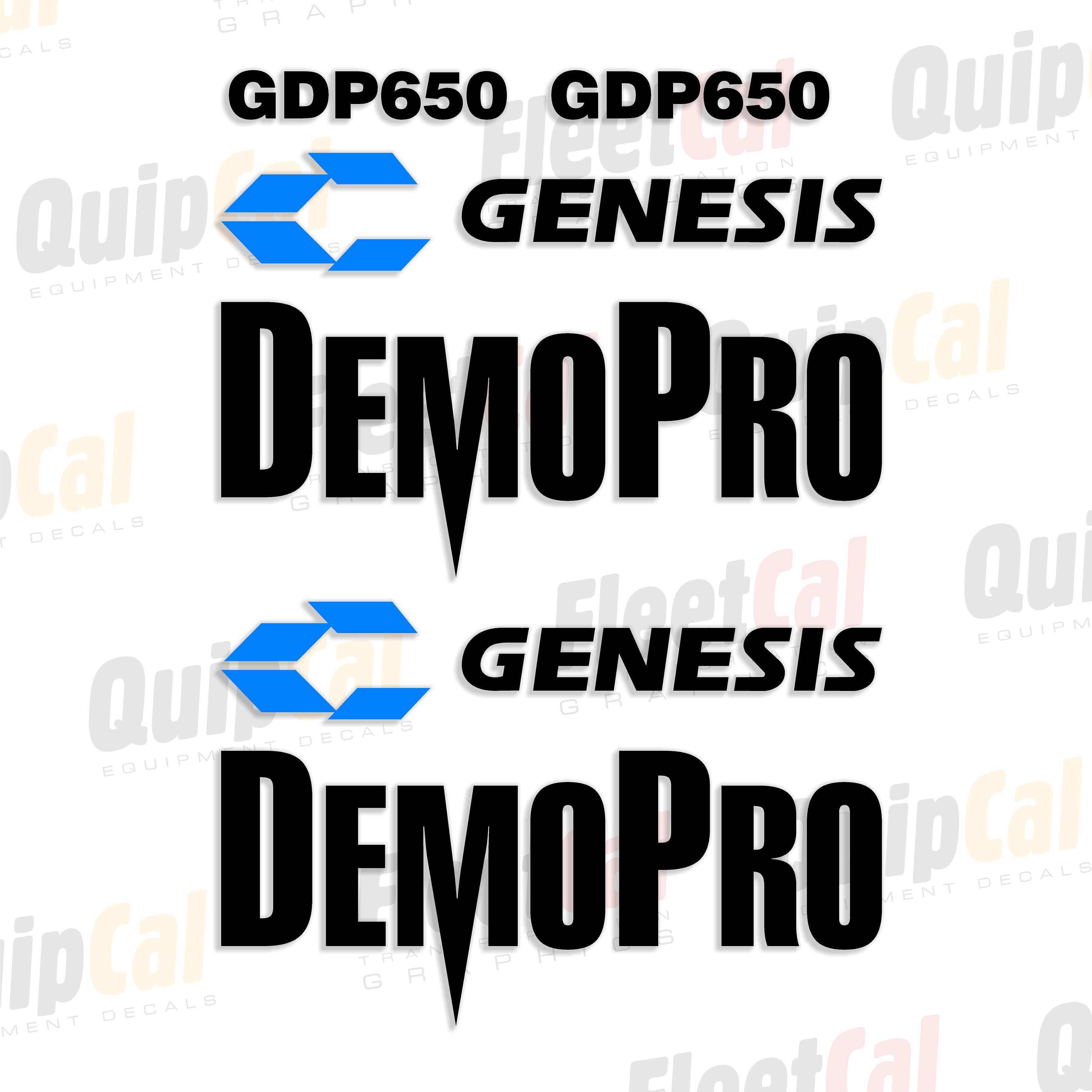 Genesis DemoPro GDP650 Marking Decal Set – Truck and Equipment Decals