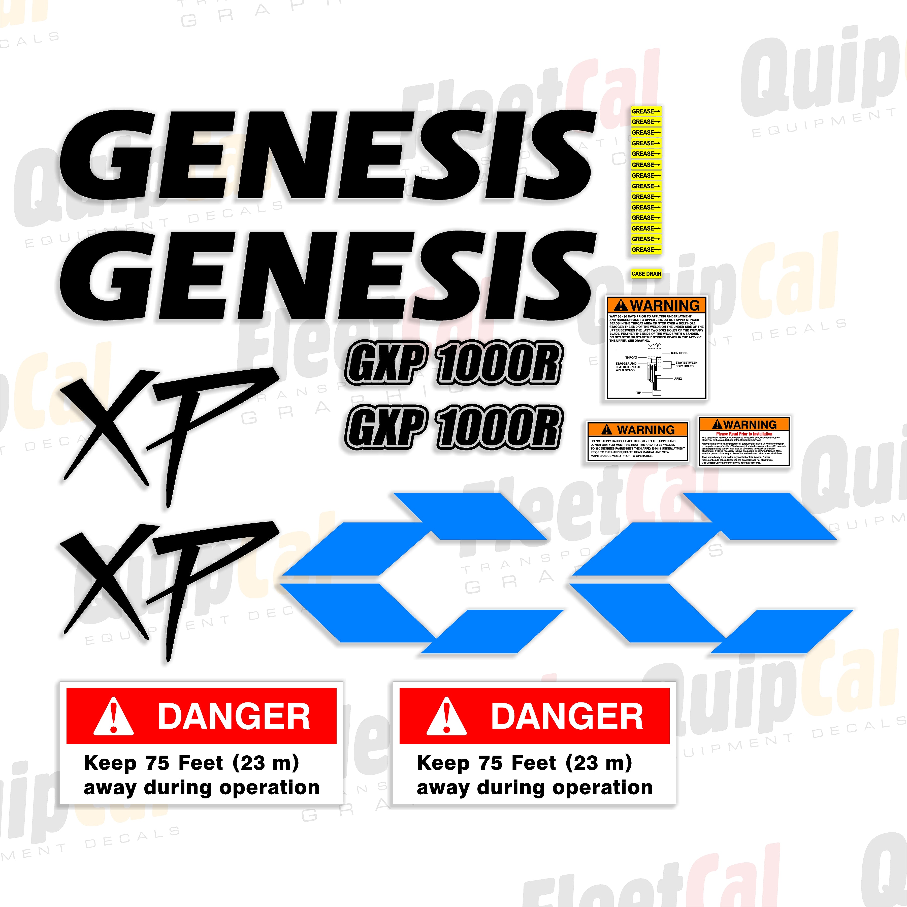 Genesis GXP 1000R Shear Marking Decal Set – Truck and Equipment Decals